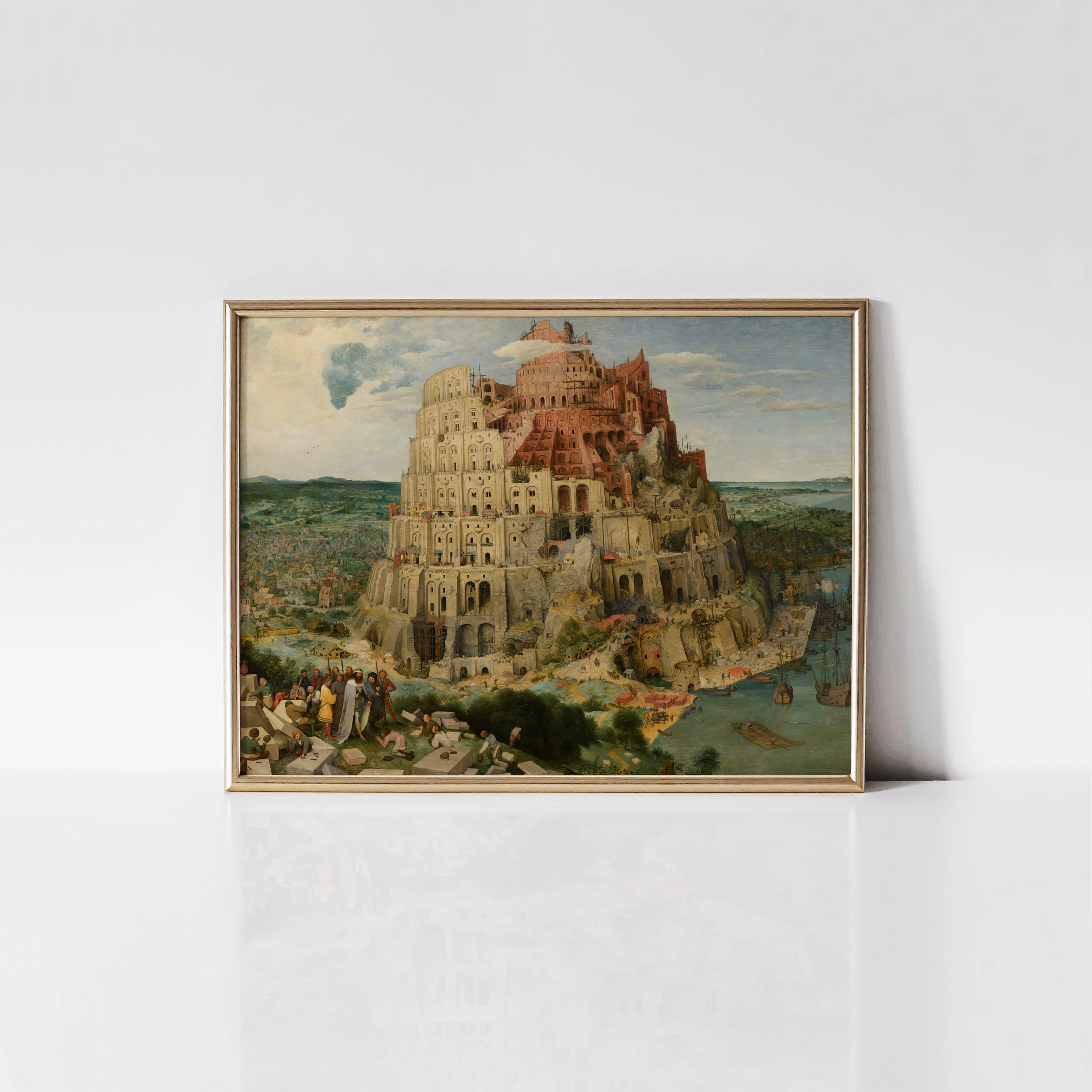 The Tower of Babel, Pieter Bruegel the Elder Print, Biblical Wall Art ...