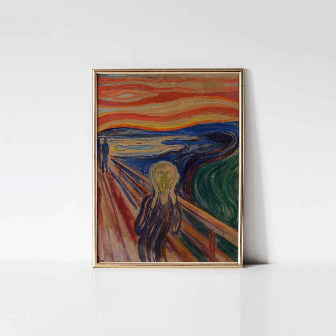 The Scream, Edvard Munch Print, Emotive Painting, Existential Art, Edgy ...