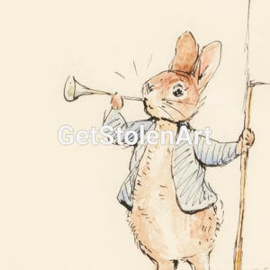 Peter Rabbit, Beatrix Potter Print, Bunny Painting, Vintage Nursery ...