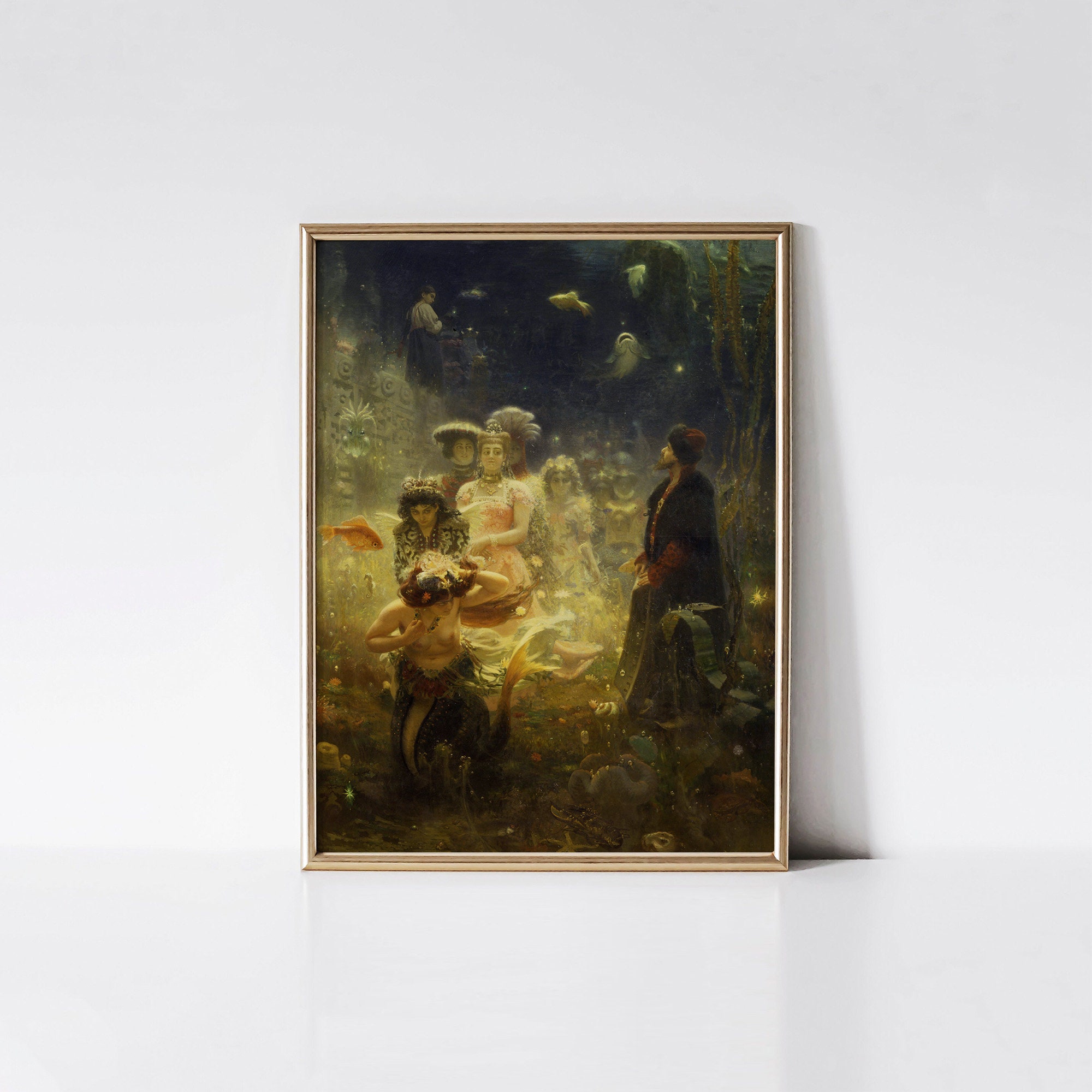 Sadko and the Underwater Kingdom, Ilya Repin Print, Magical Nautical ...