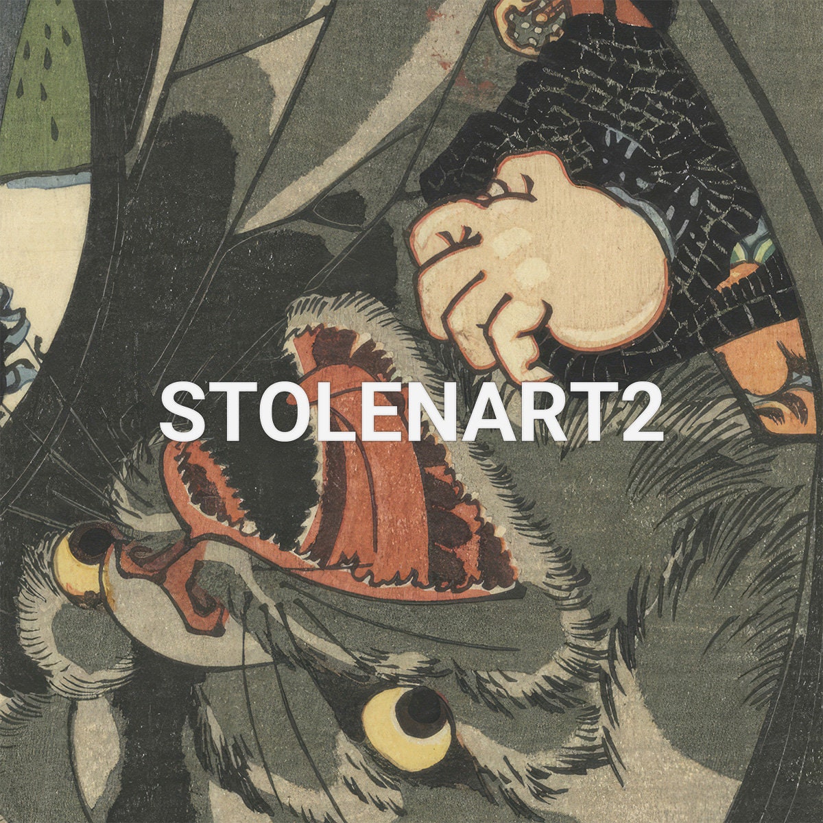 Miyamoto Musashi Killing A Monster Bat Utagawa Kuniyoshi - Etsy