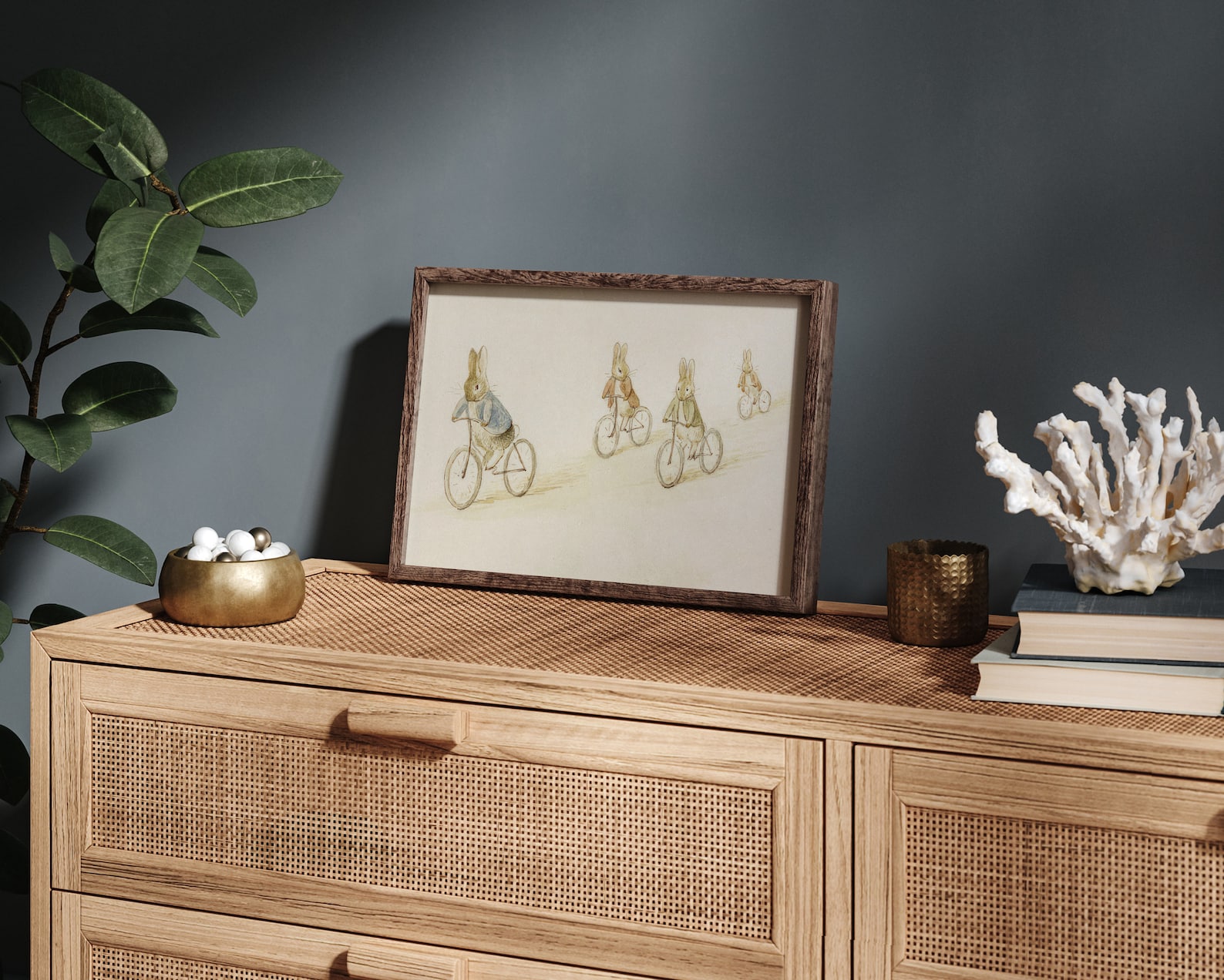 Peter Rabbit, Benjamin Bunny and Friends on Bicycles, Vintage Bunny ...