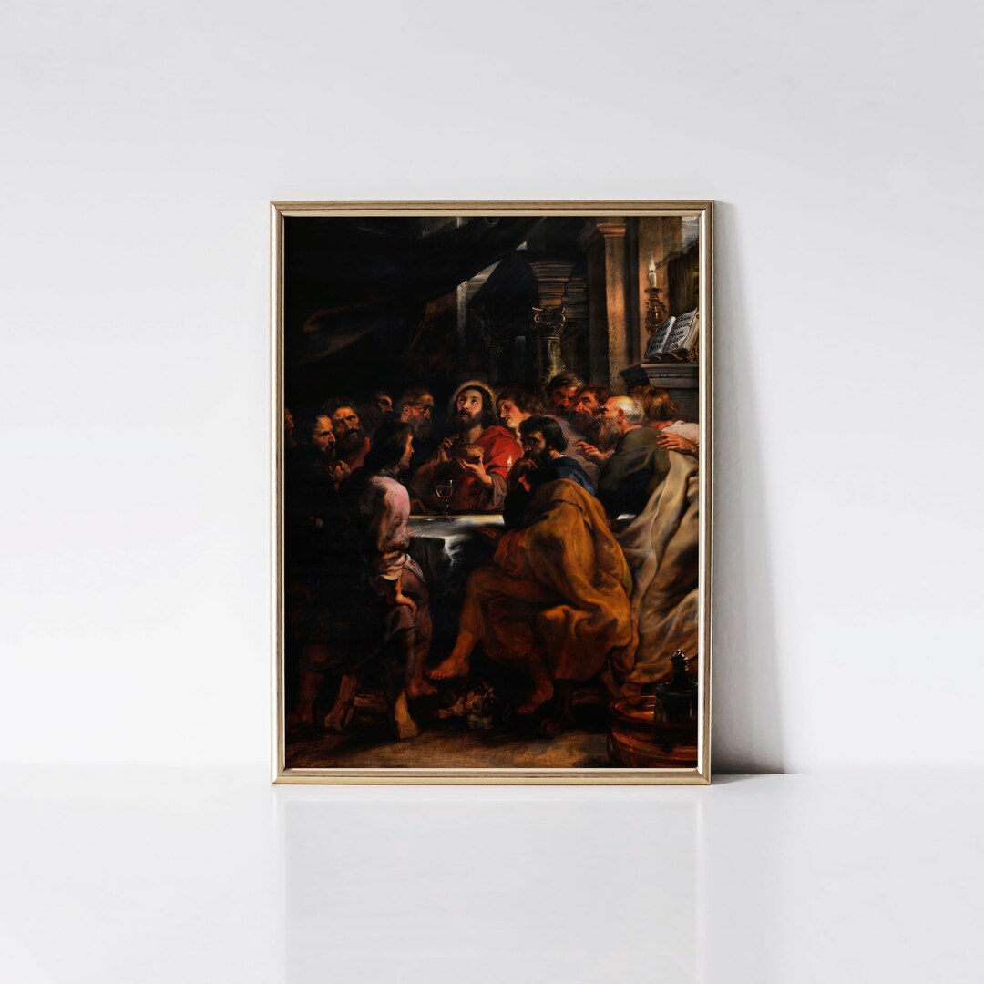 The Last Supper 1630 by Peter Paul Rubens, Renaissance Fine Art Print, Historical Dining Room ...
