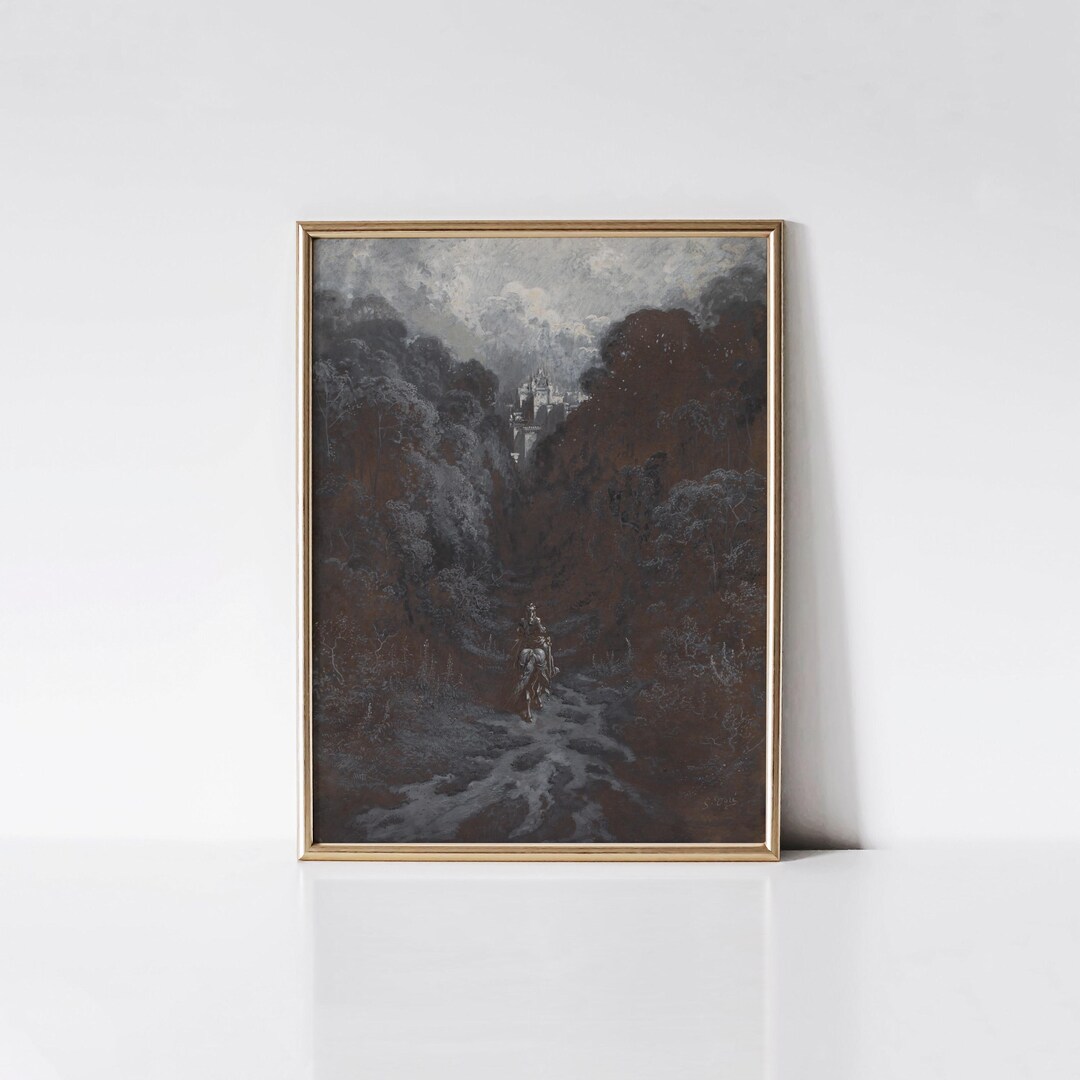 Sir Lancelot Approaching the Castle of Astolat, Gustav Doré Print ...