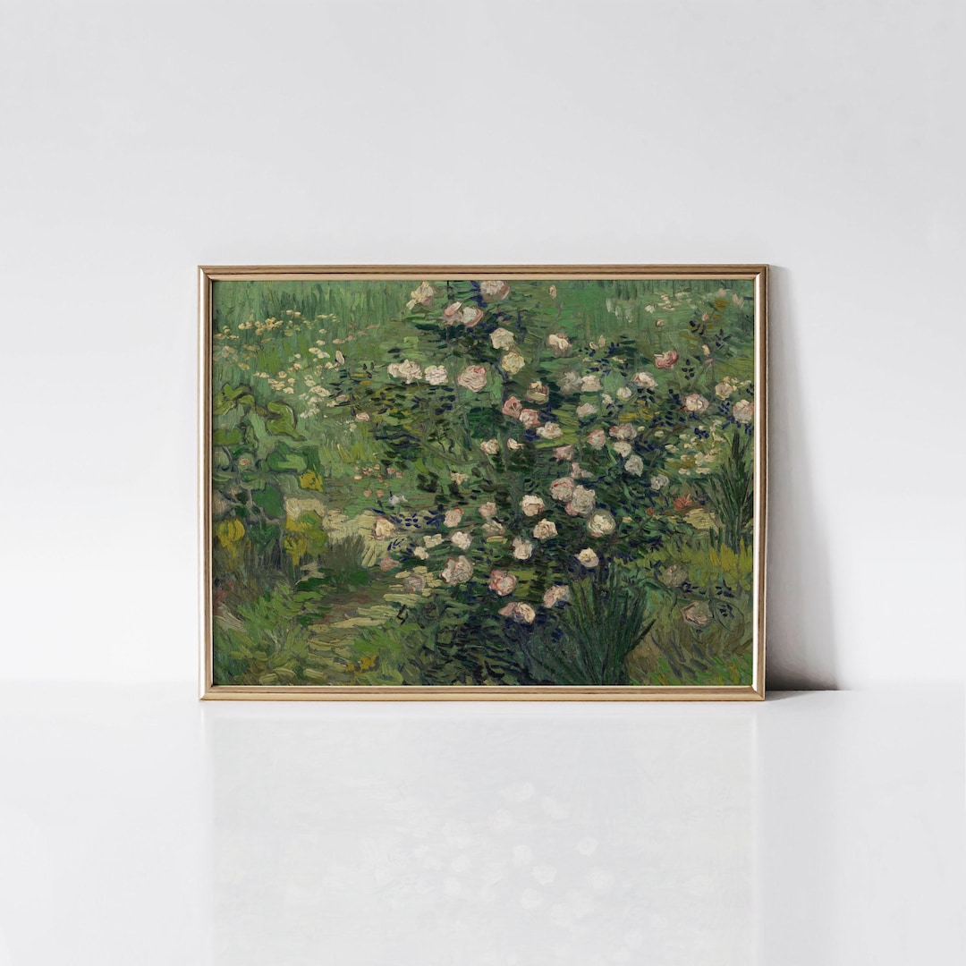Roses, Vincent Van Gogh Print, Floral Wall Art, White Roses Painting ...