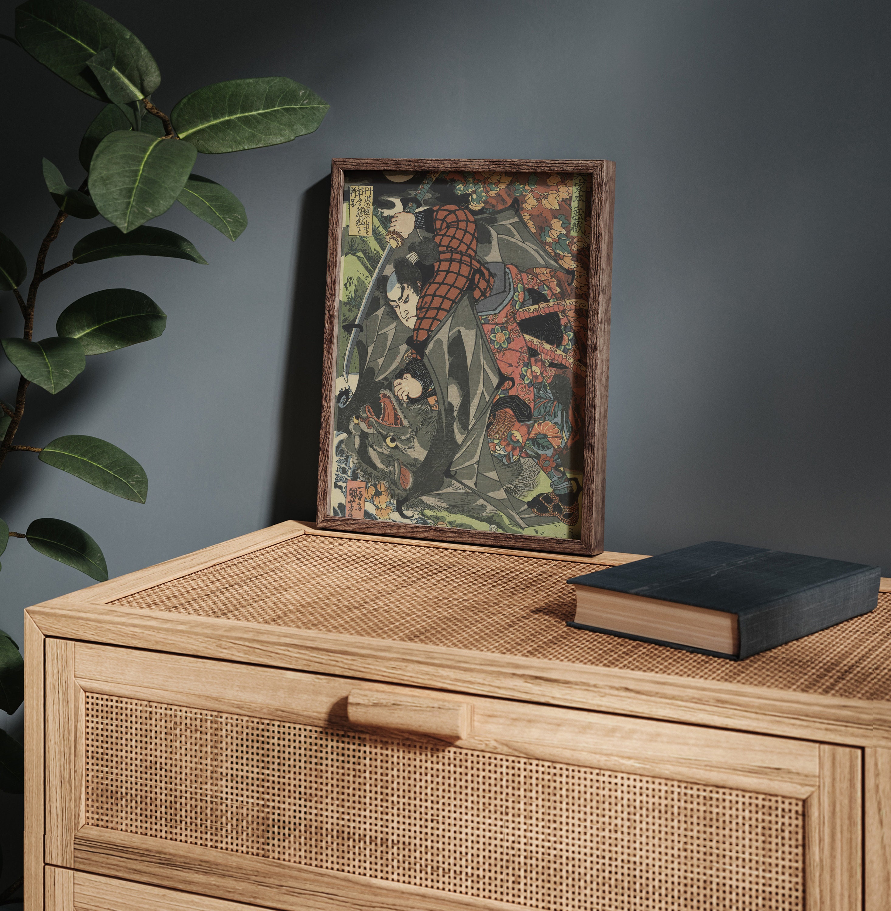 Miyamoto Musashi Killing A Monster Bat Utagawa Kuniyoshi - Etsy