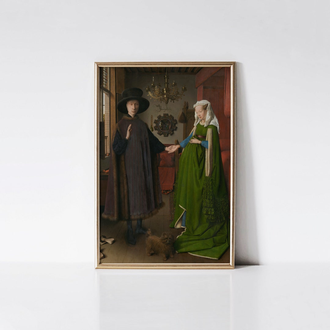 The Arnolfini Portrait 1434 by Jan Van Eyck Print, Medieval Couple ...