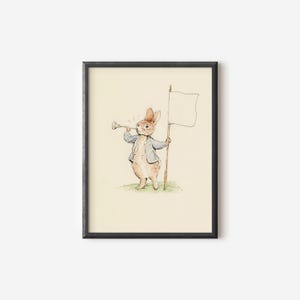 Peter Rabbit, Beatrix Potter Print, Bunny Painting, Vintage Nursery ...