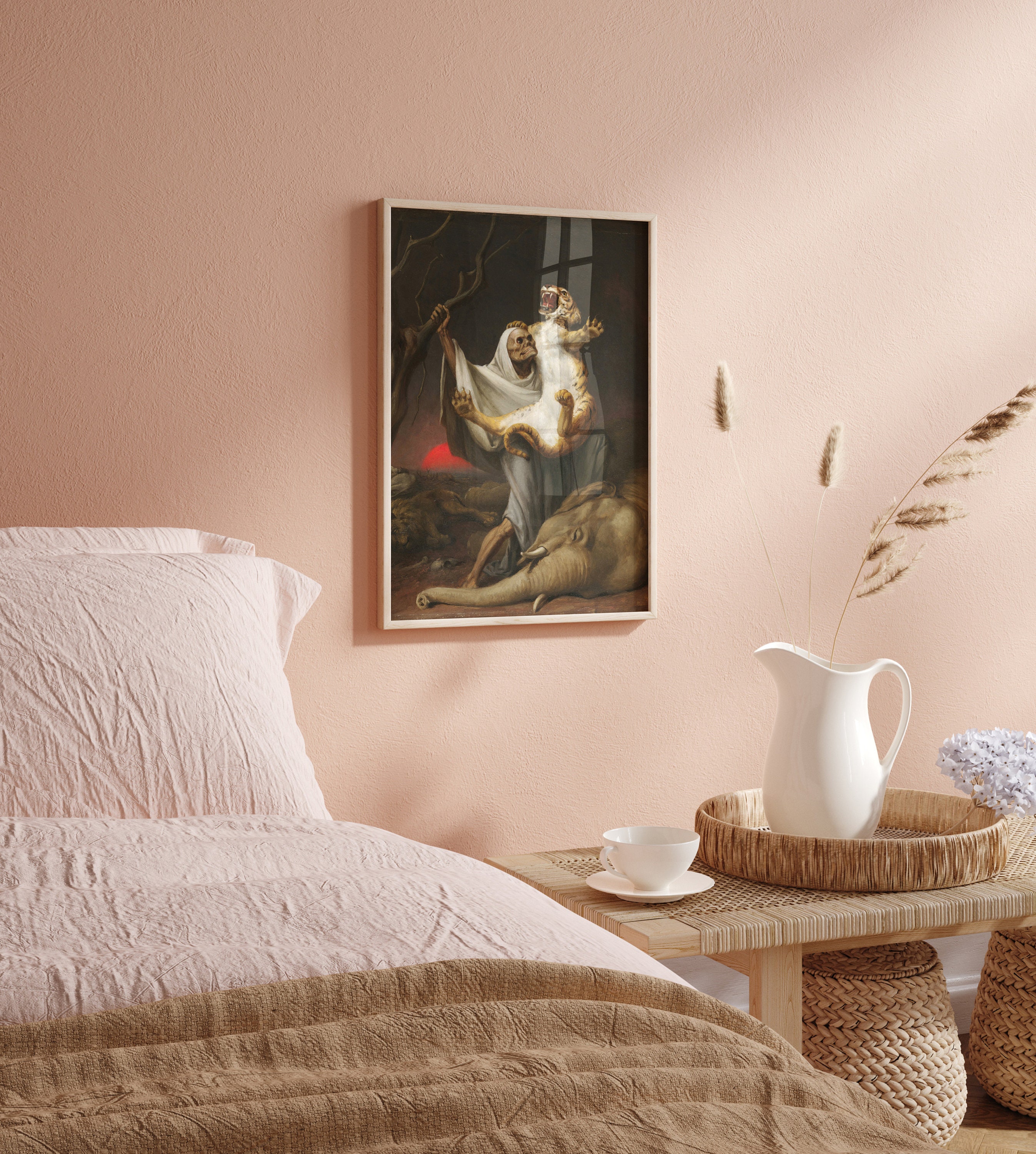 The Power of Death Macabre Oil Painting Print Gothic Wall - Etsy