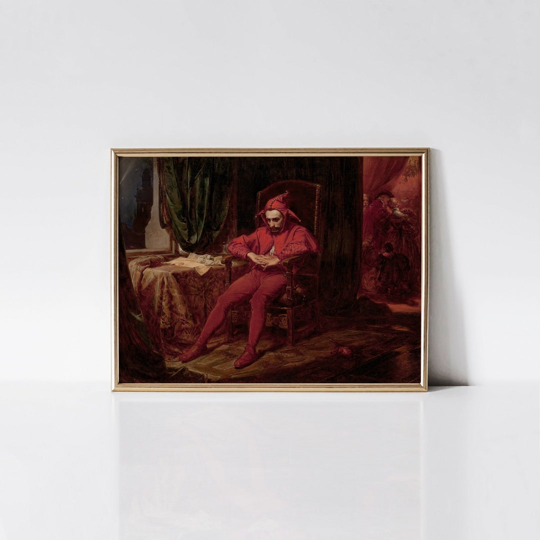 Stańczyk, the Sad Jester, Jan Matejko Print, Sad Clown Painting, Polish ...