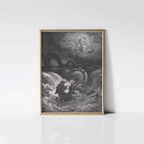 Leviathan Drawing - Etsy