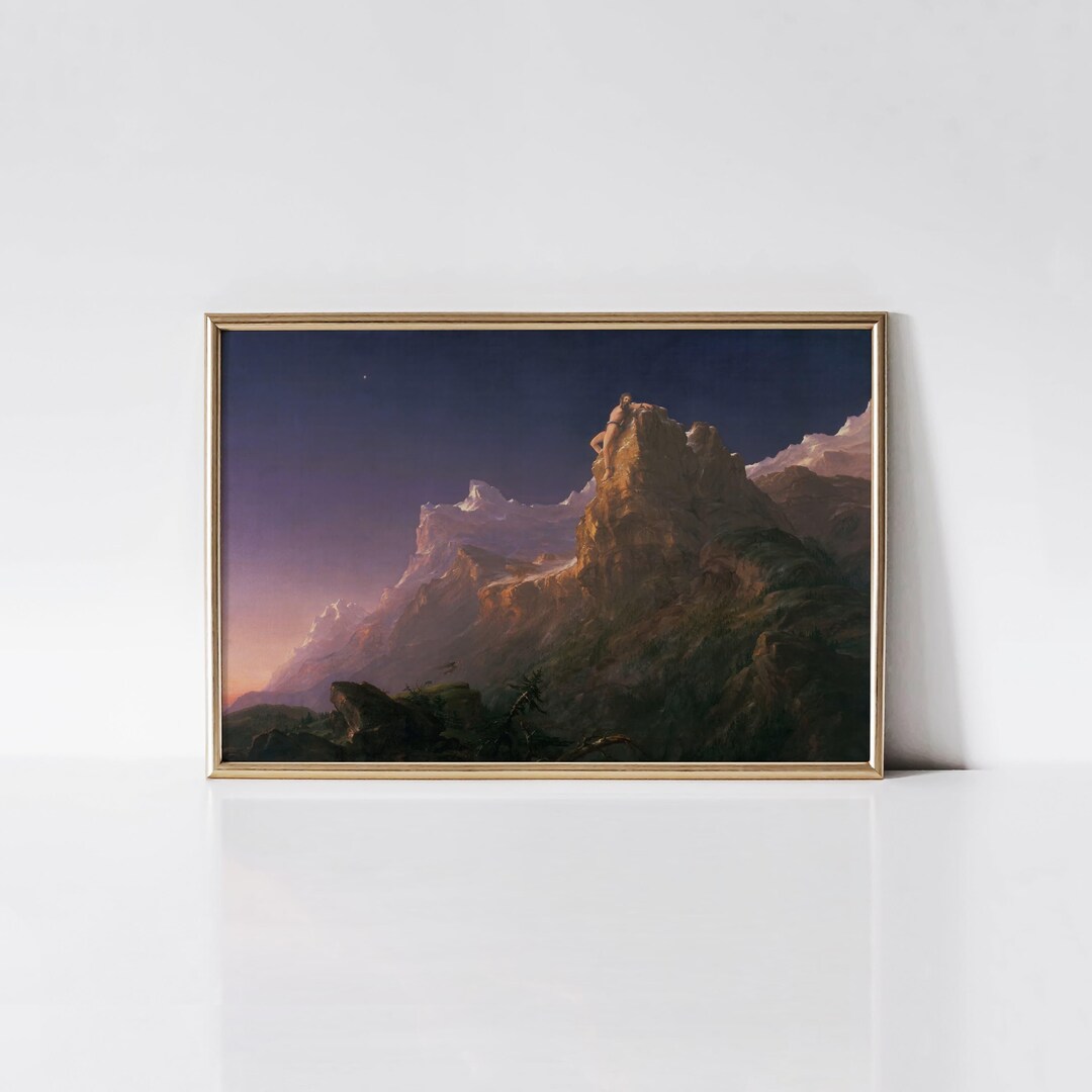 Prometheus Bound 1847 by Thomas Cole Art Print, Greek Mythology ...