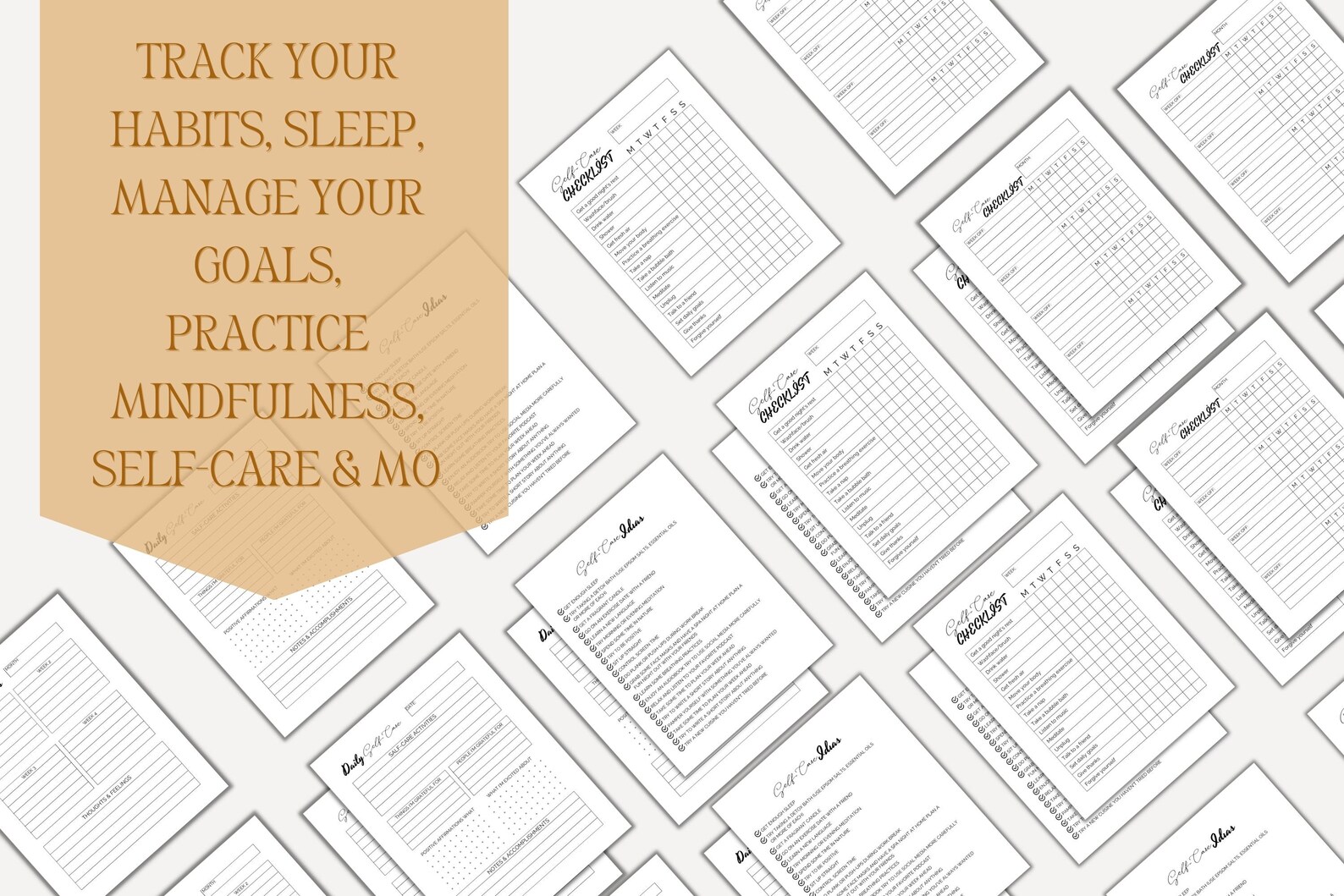 Personal Care Tracker Kit Personal Care Checklist Personal Care ...