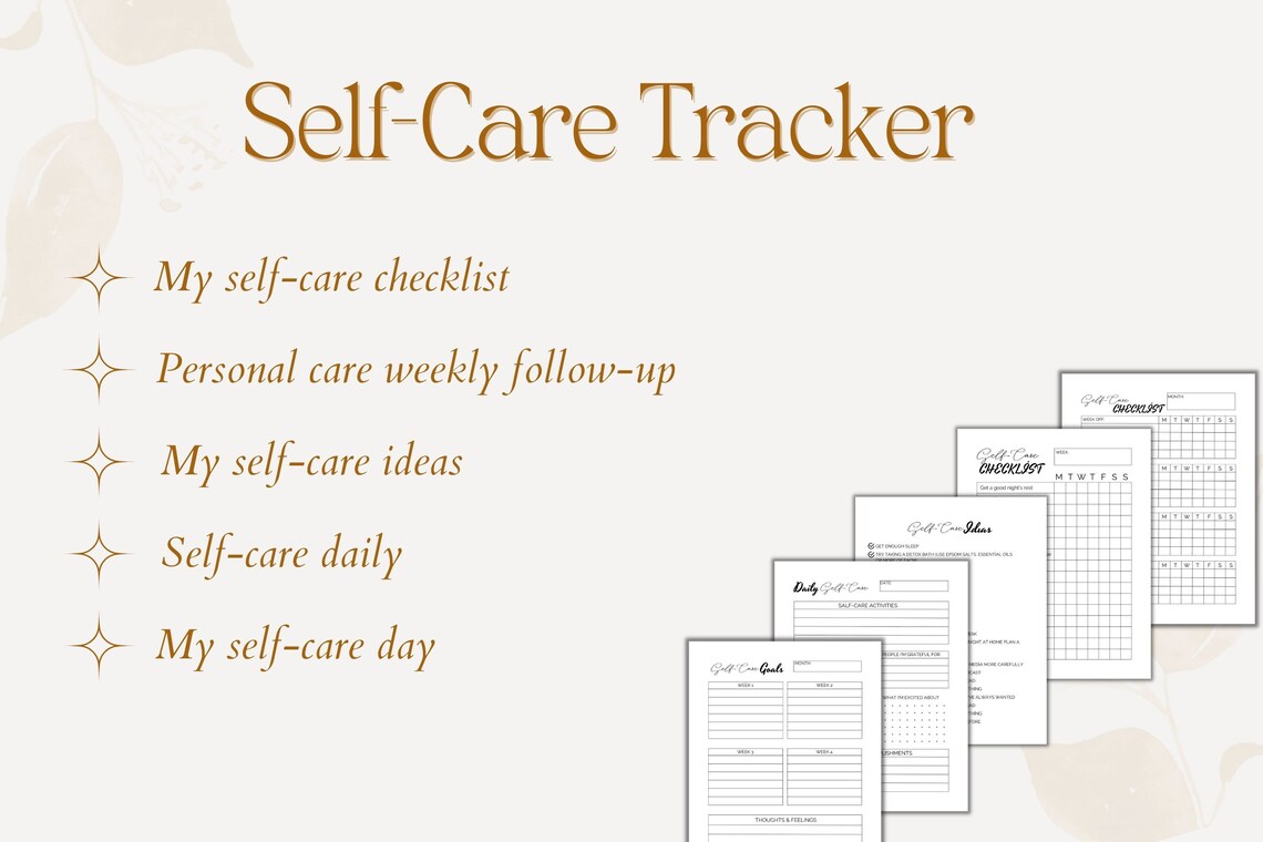 Personal Care Tracker Kit Personal Care Checklist Personal Care ...