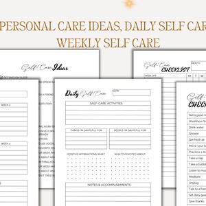 Personal Care Tracker Kit Personal Care Checklist Personal Care ...