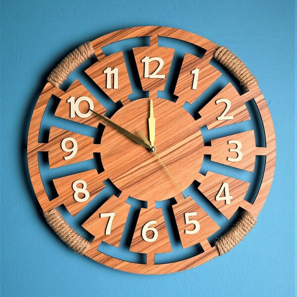 Bamboo Clock - Etsy