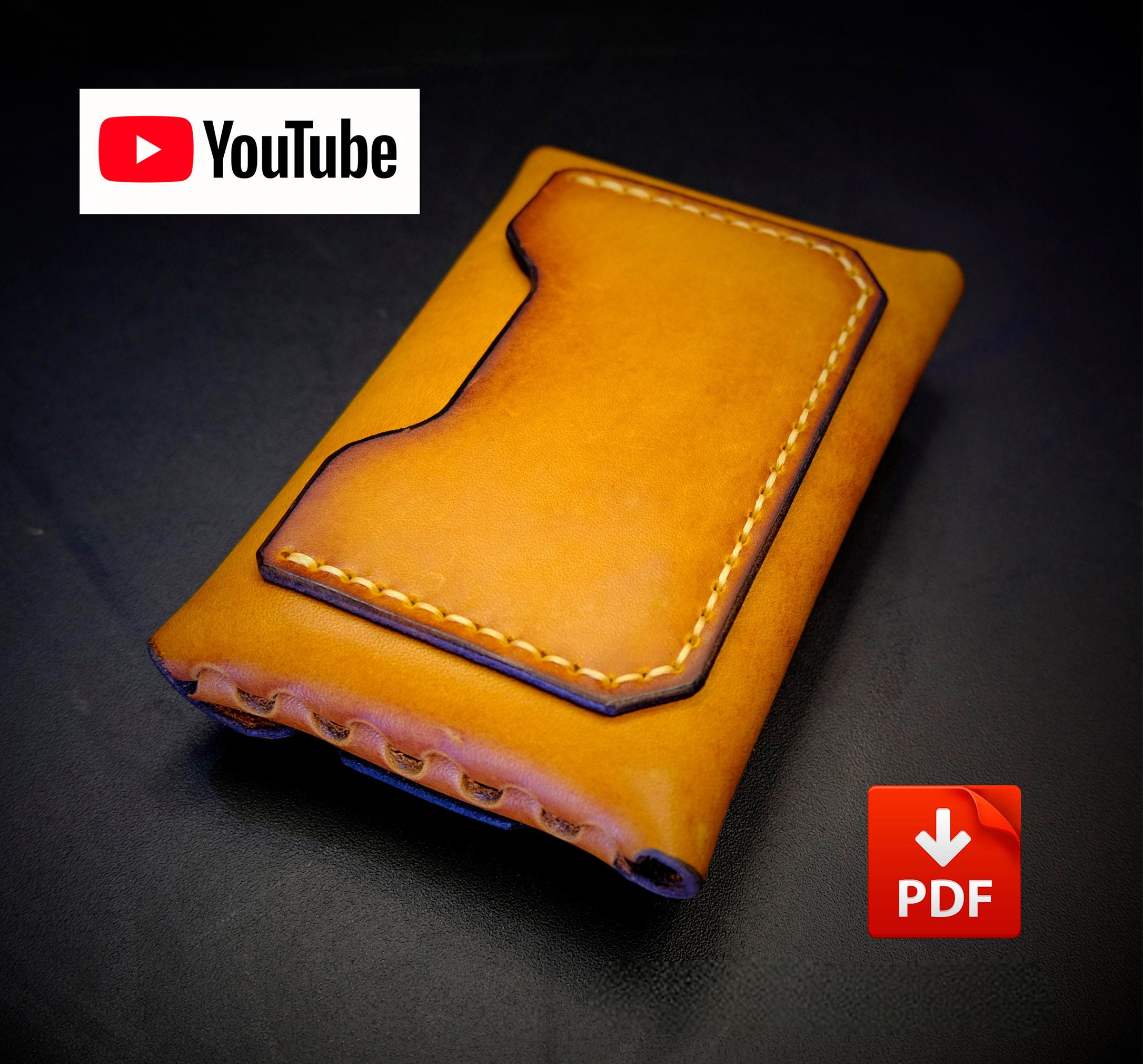 ID Card Wallet Pattern PDF, Mini Wallet Leather Pattern - Etsy