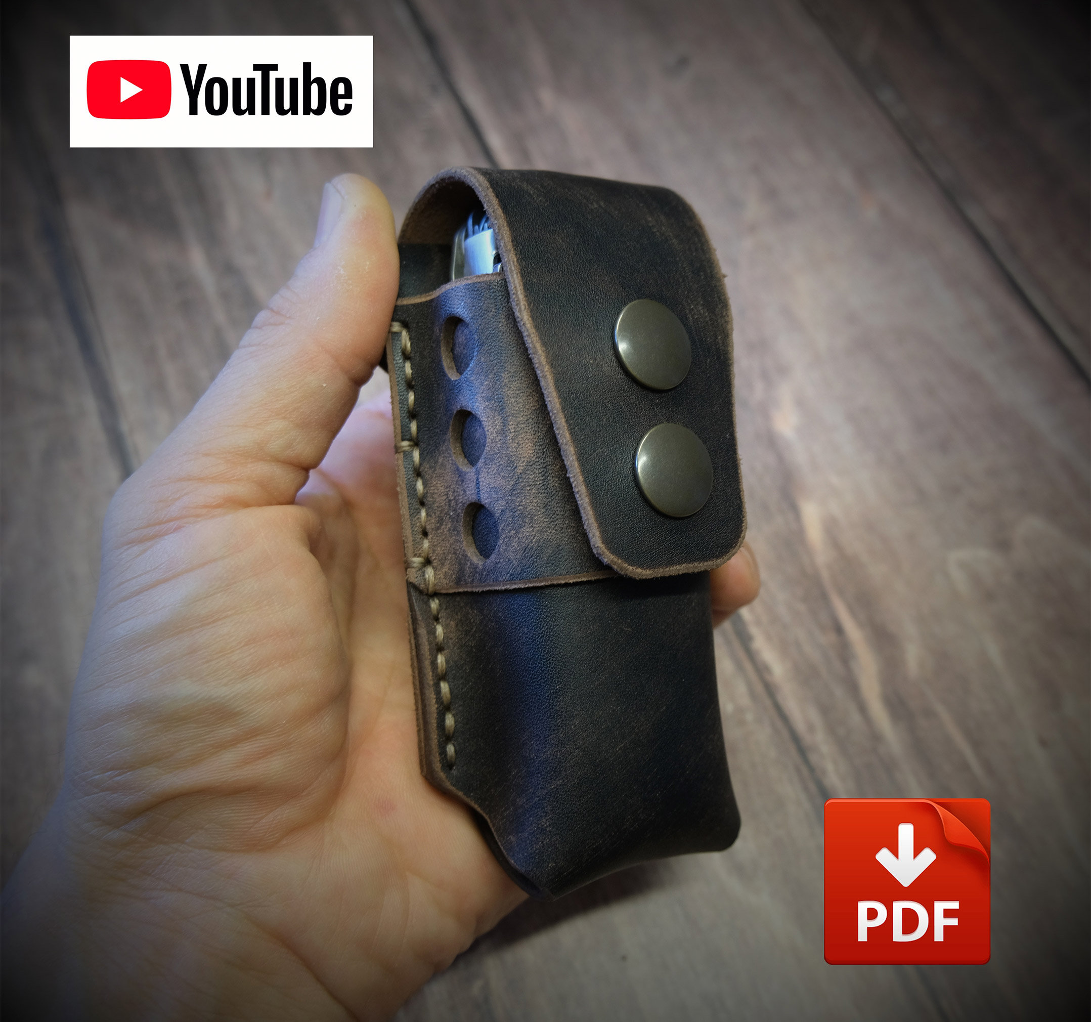Multi/tool Leather Knife Sheath Pattern Pdf - Etsy