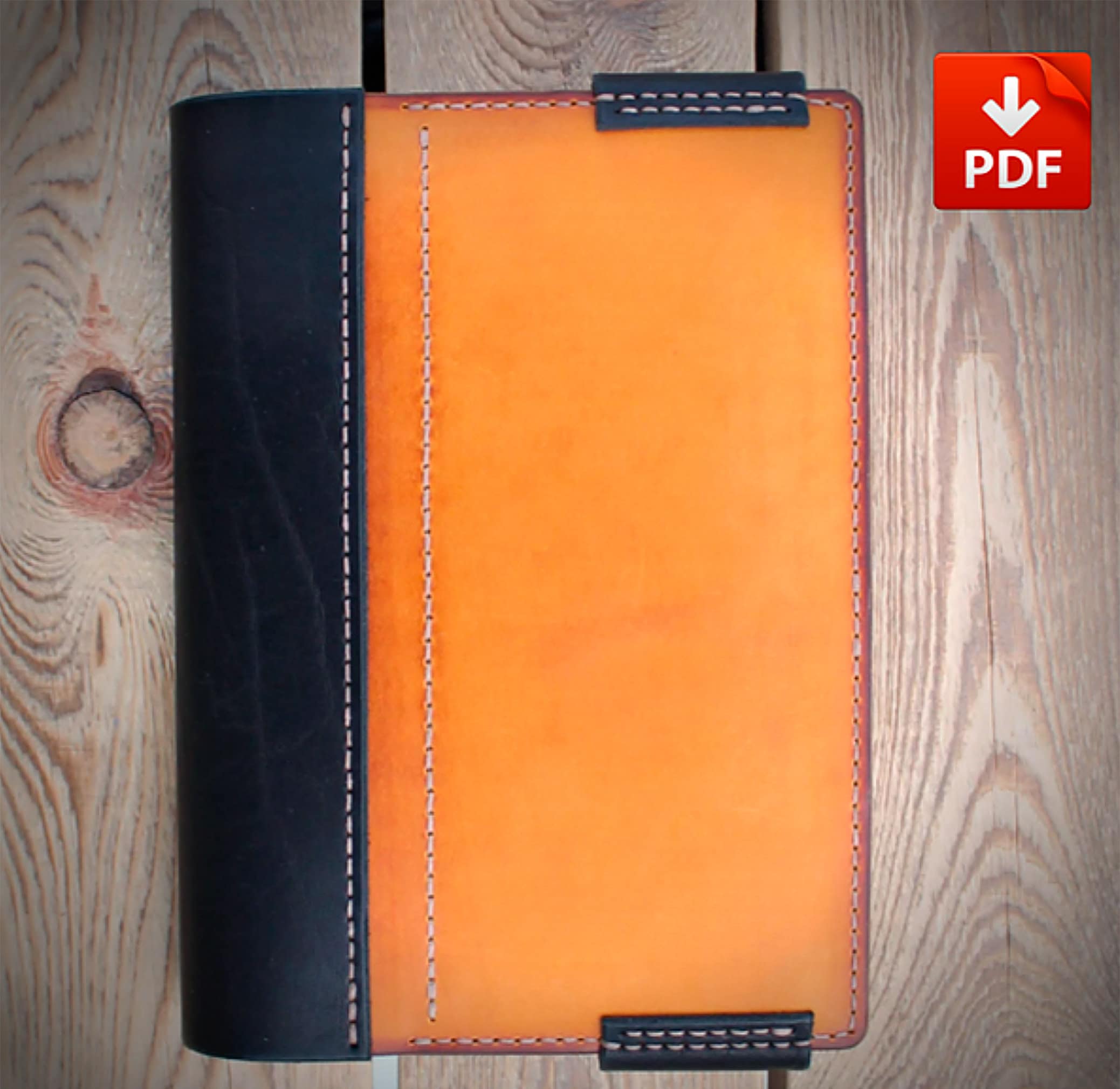 Leather Book Cover - PDF Pattern + Two Size - Etsy