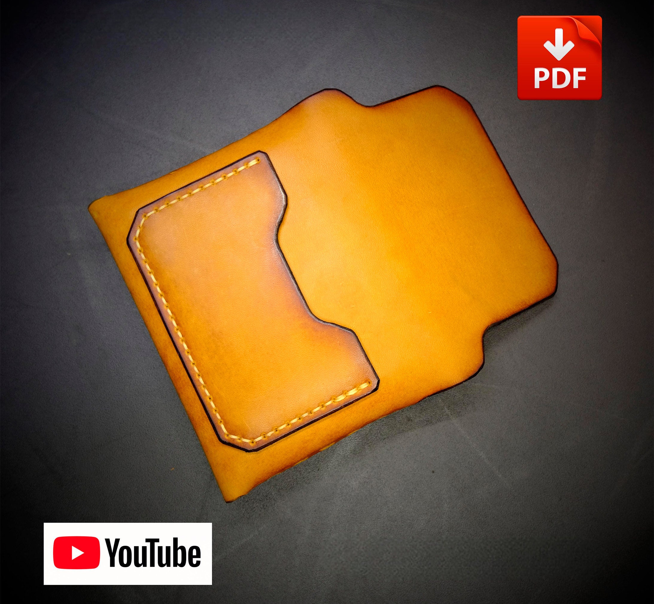 ID Card Wallet Pattern PDF, Mini Wallet Leather Pattern - Etsy