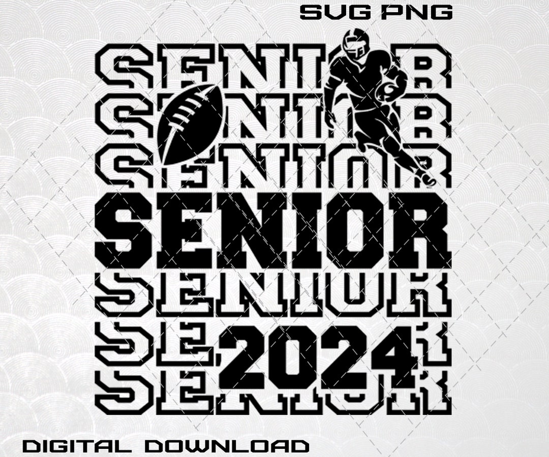 Senior Football Svg File - Etsy