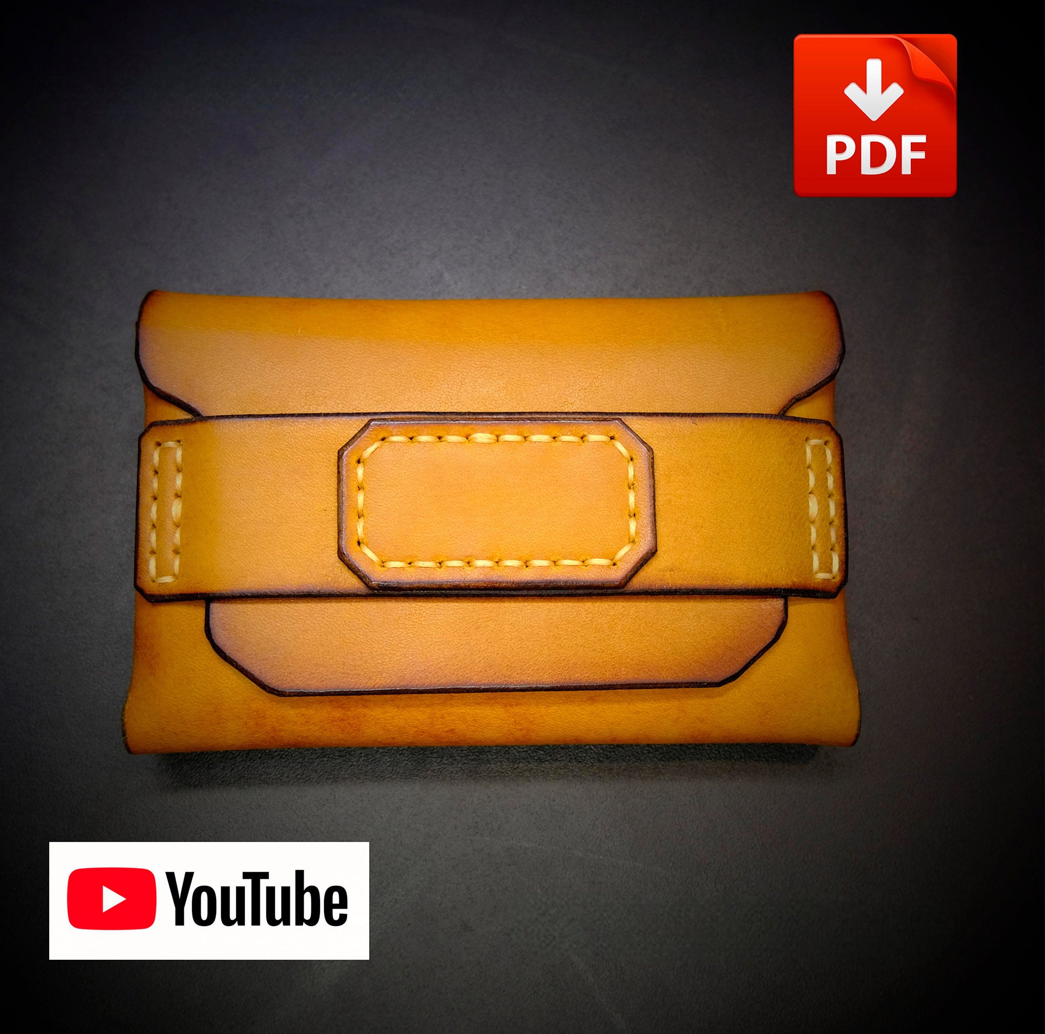 ID Card Wallet Pattern PDF, Mini Wallet Leather Pattern - Etsy