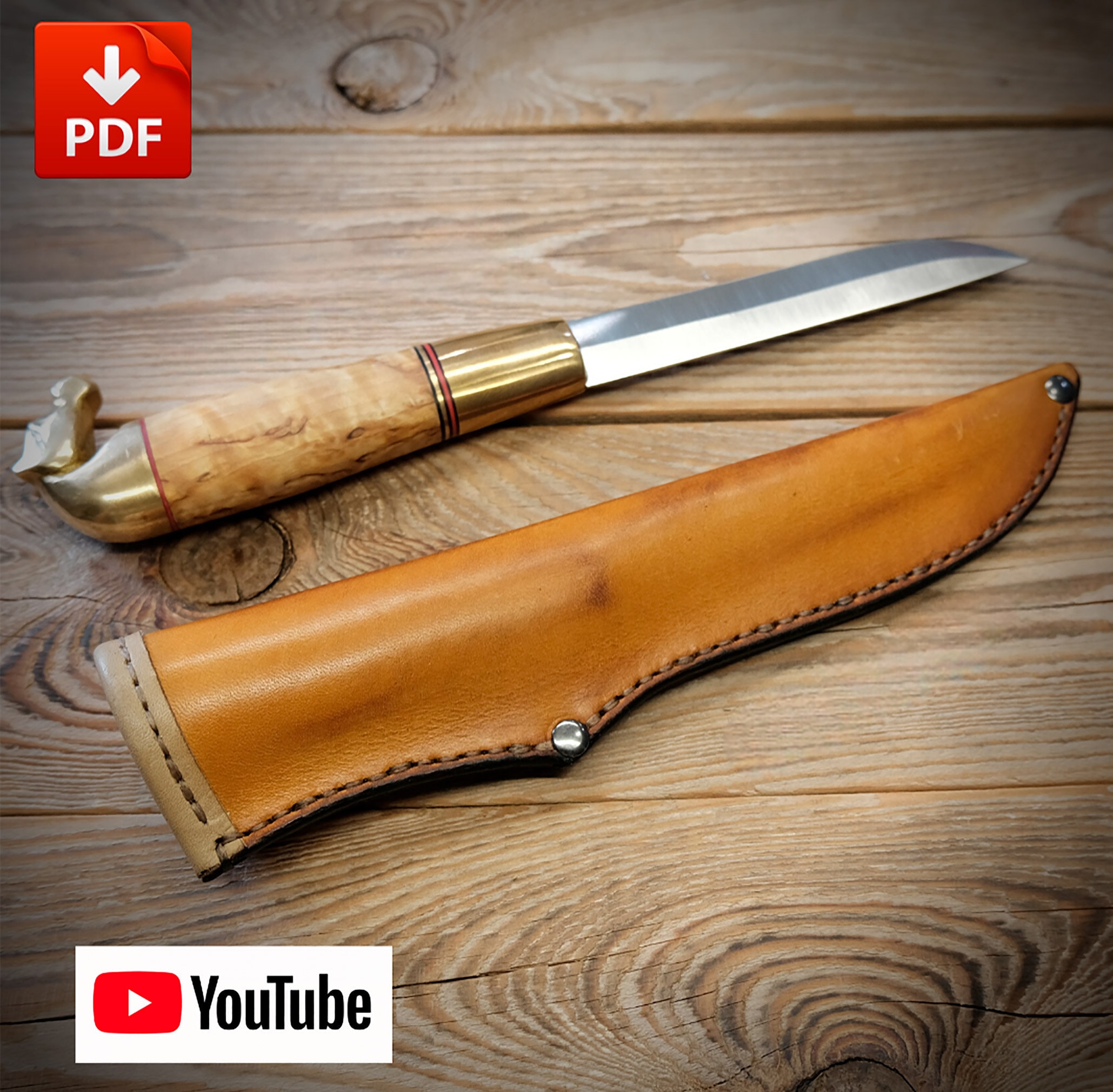 Knife Case Leather Pdf Pattern Svg Laser, Knife Sheath PDF Pattern Svg ...