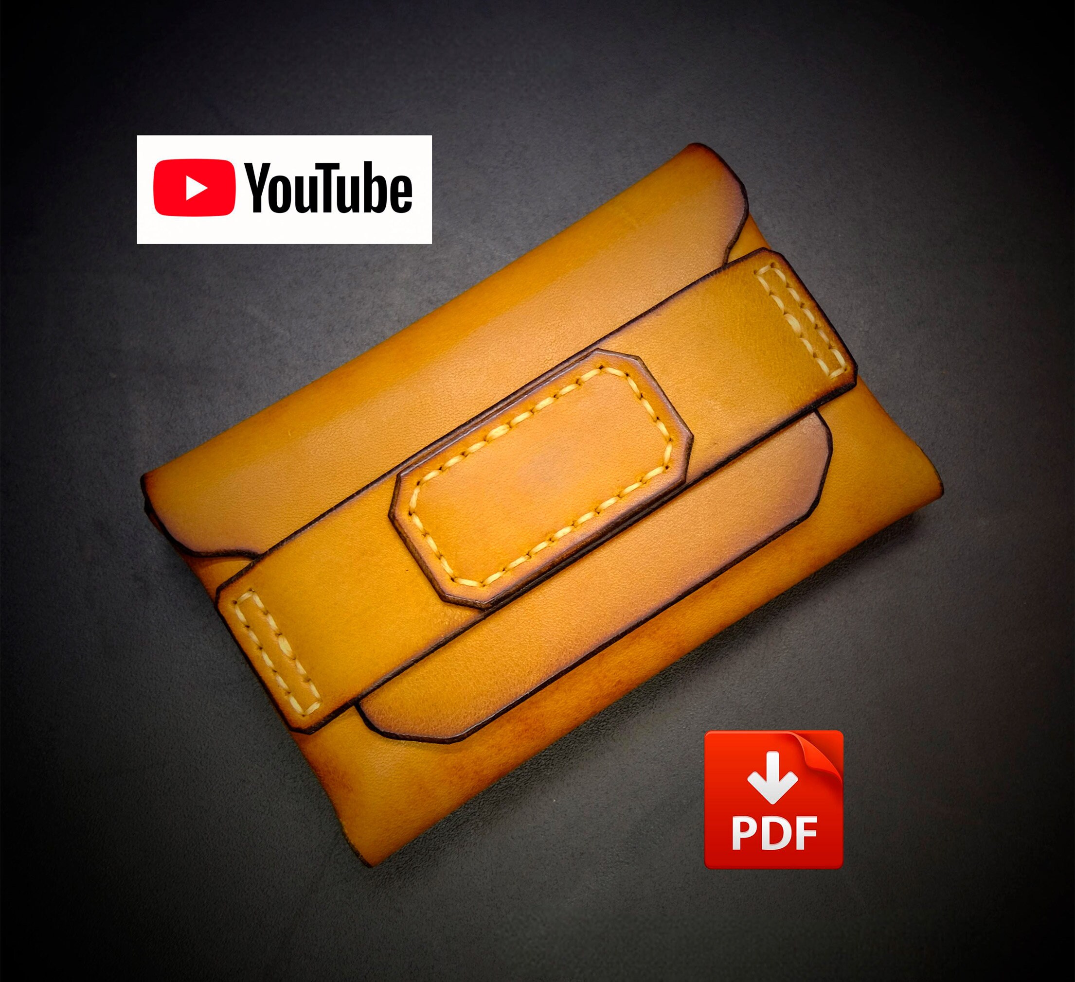 ID Card Wallet Pattern PDF, Mini Wallet Leather Pattern - Etsy