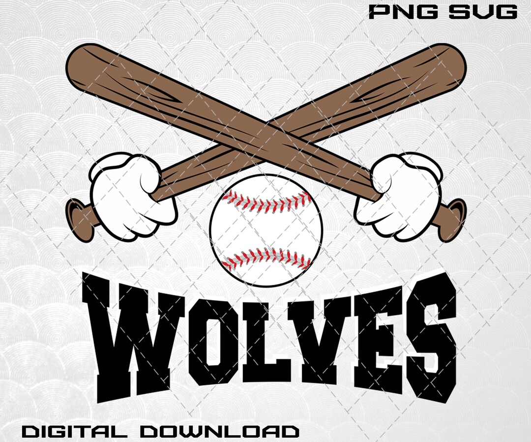Wolves Softball Svg - Etsy
