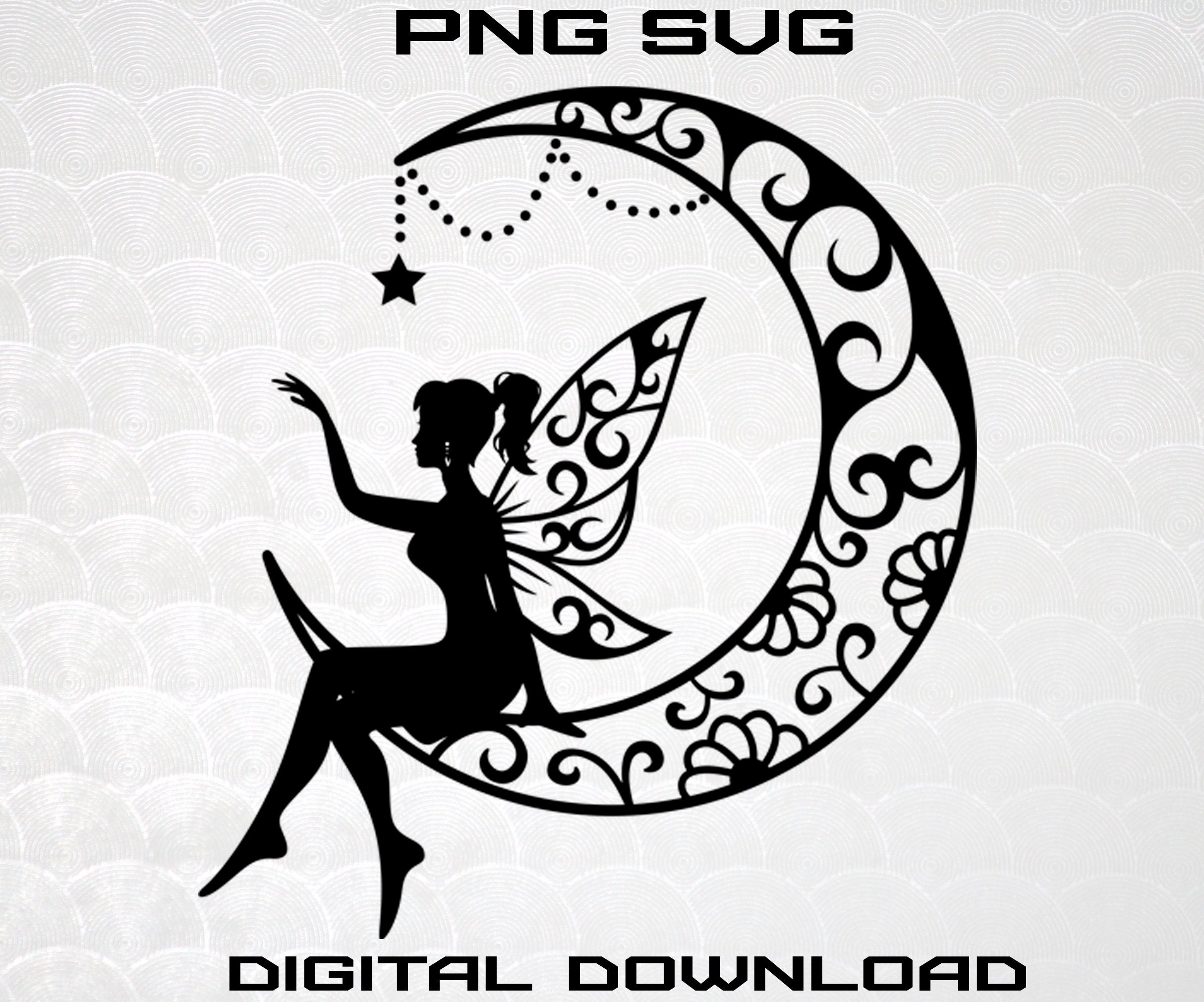 Fairy Svg, Moon Fairy Svg - Etsy