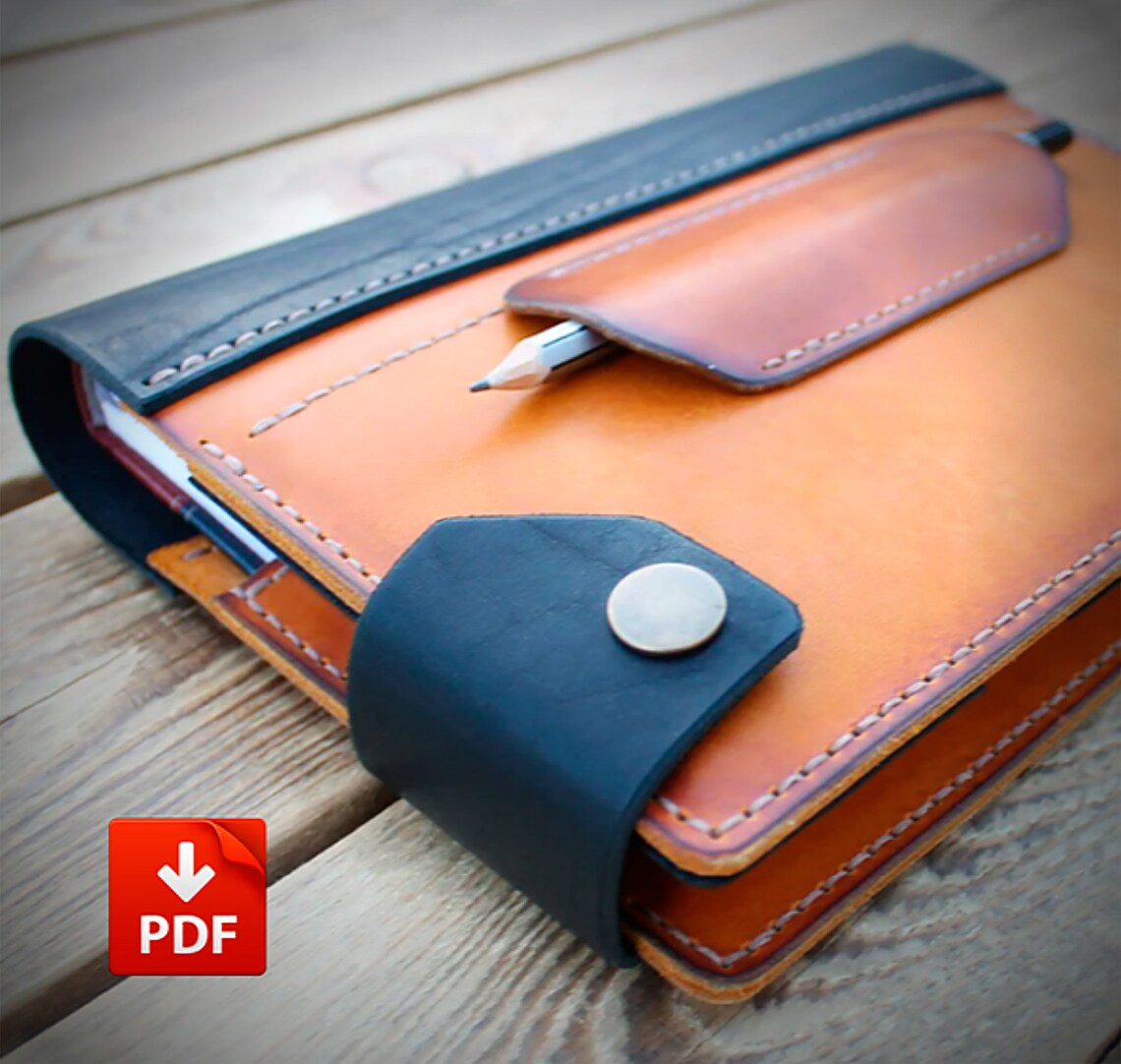 Leather Book Cover - PDF Pattern + Two Size - Etsy