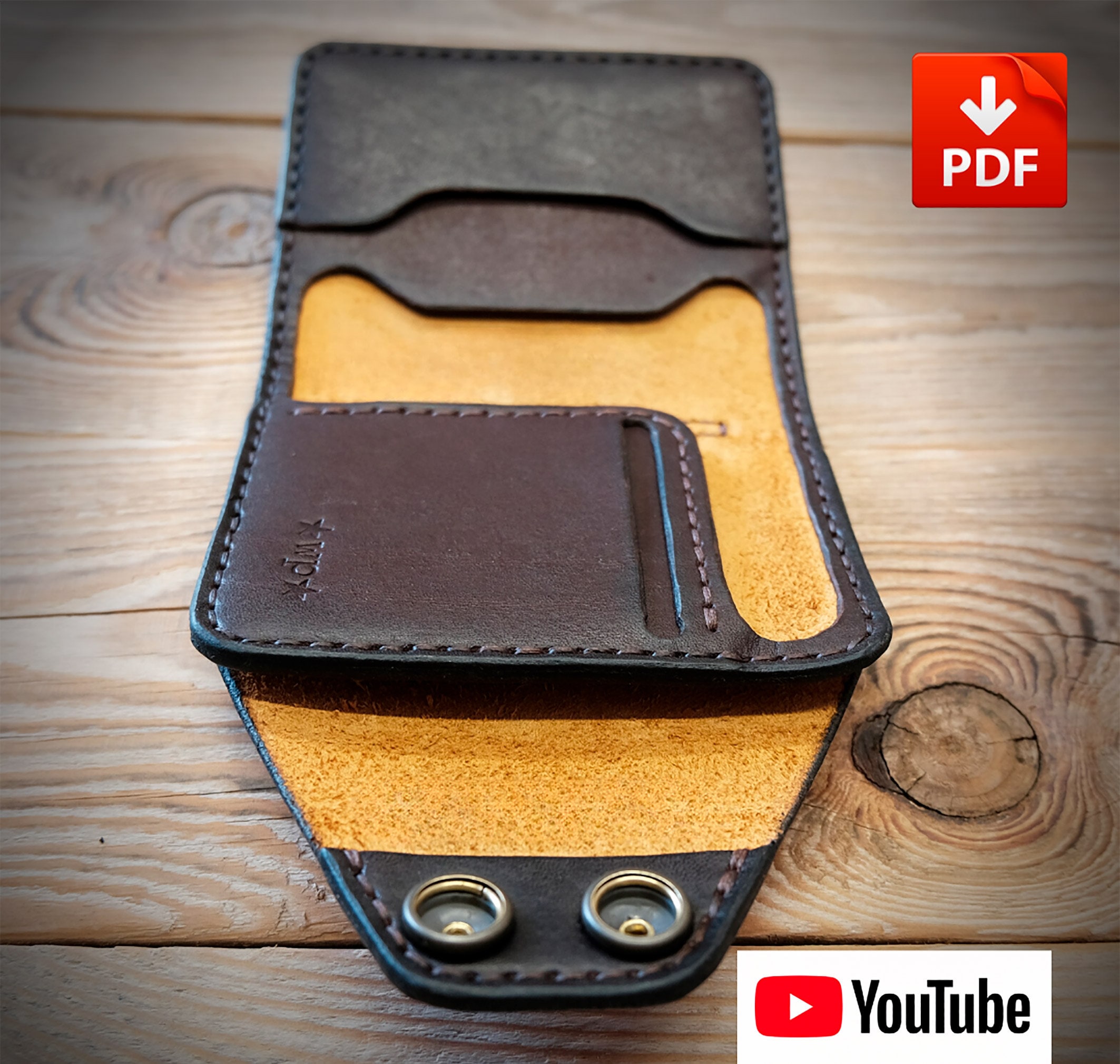 Star Wallet - Leather PDF Pattern for Euro and Dollar Laser (SVG, CDR ...