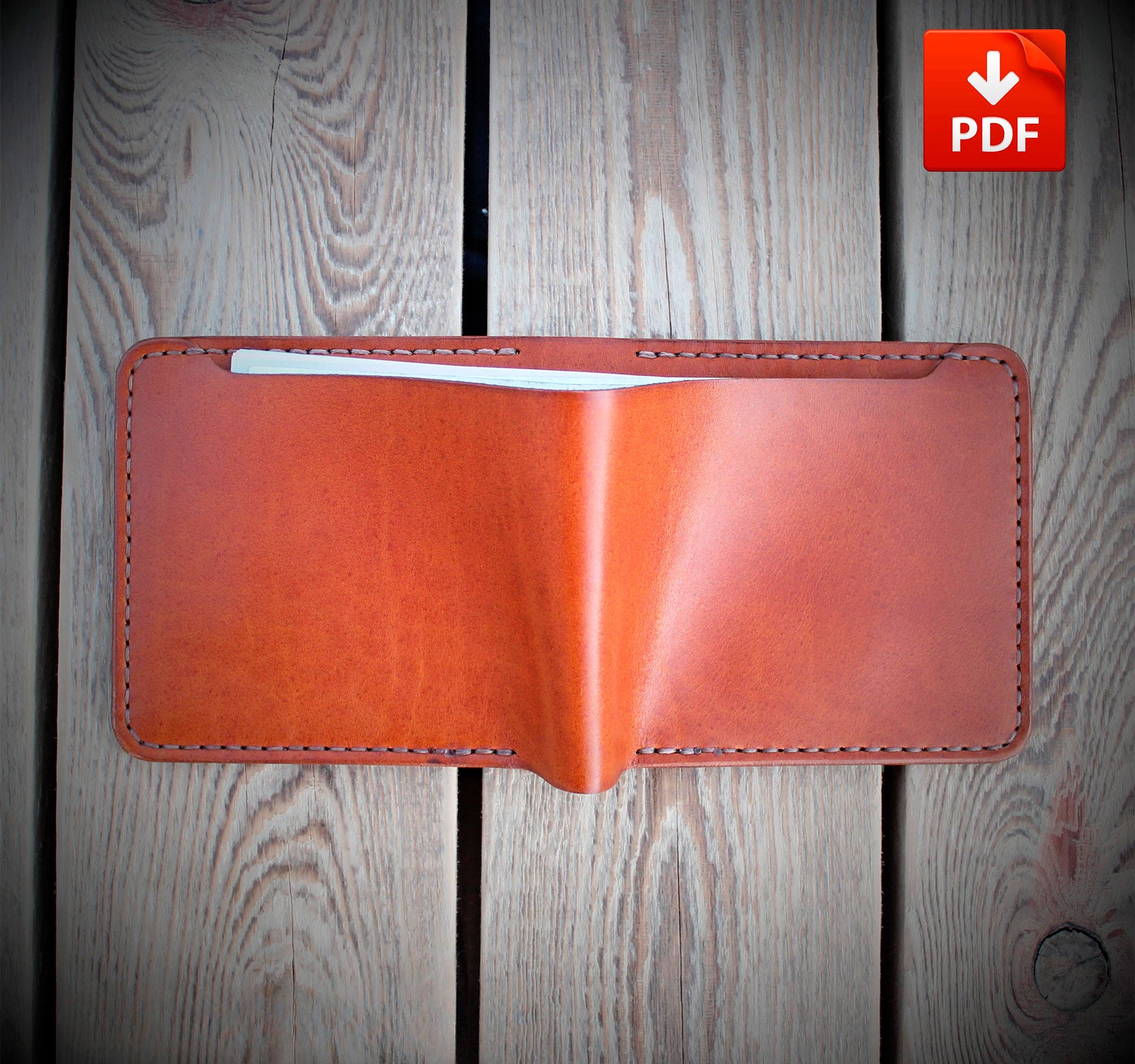 Pattern Leather Bifold Wallet, Wallet PDF - Etsy