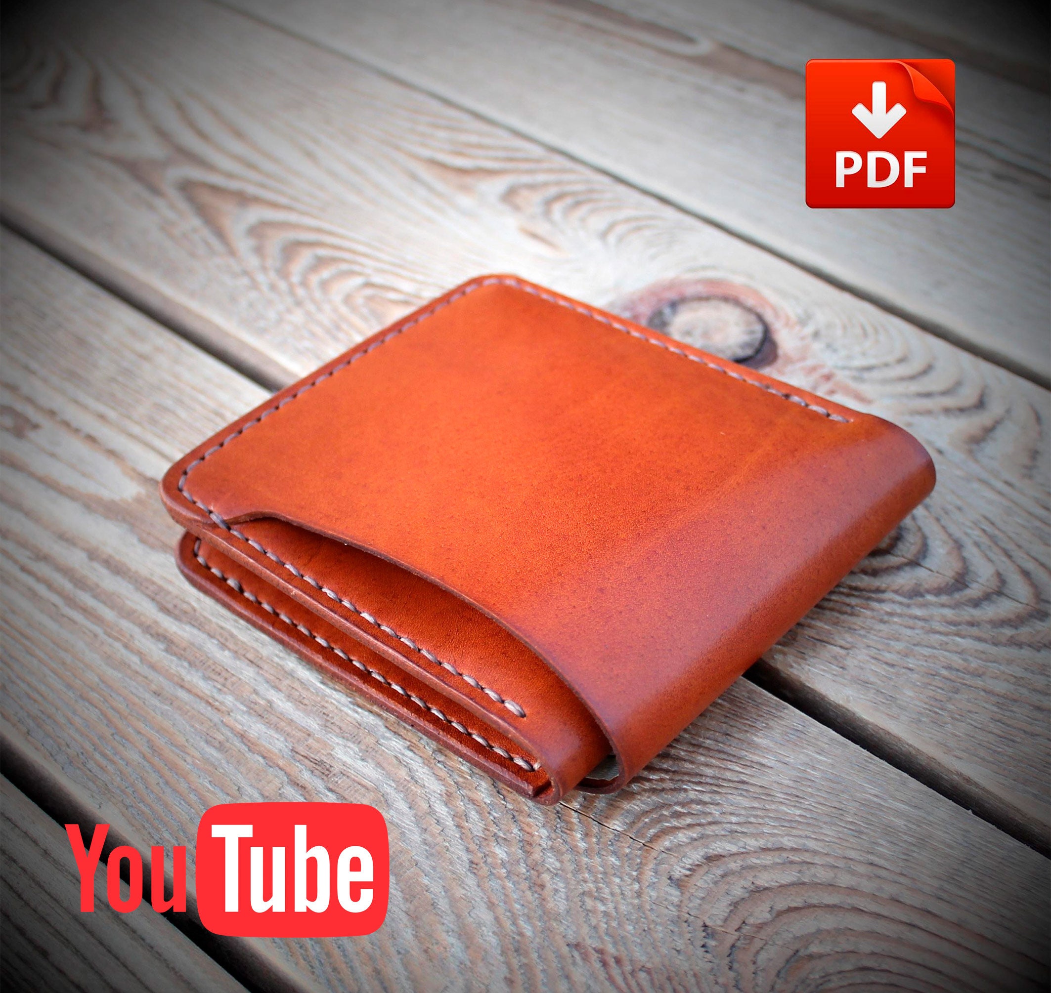 Pattern Leather Bifold Wallet, Wallet PDF - Etsy