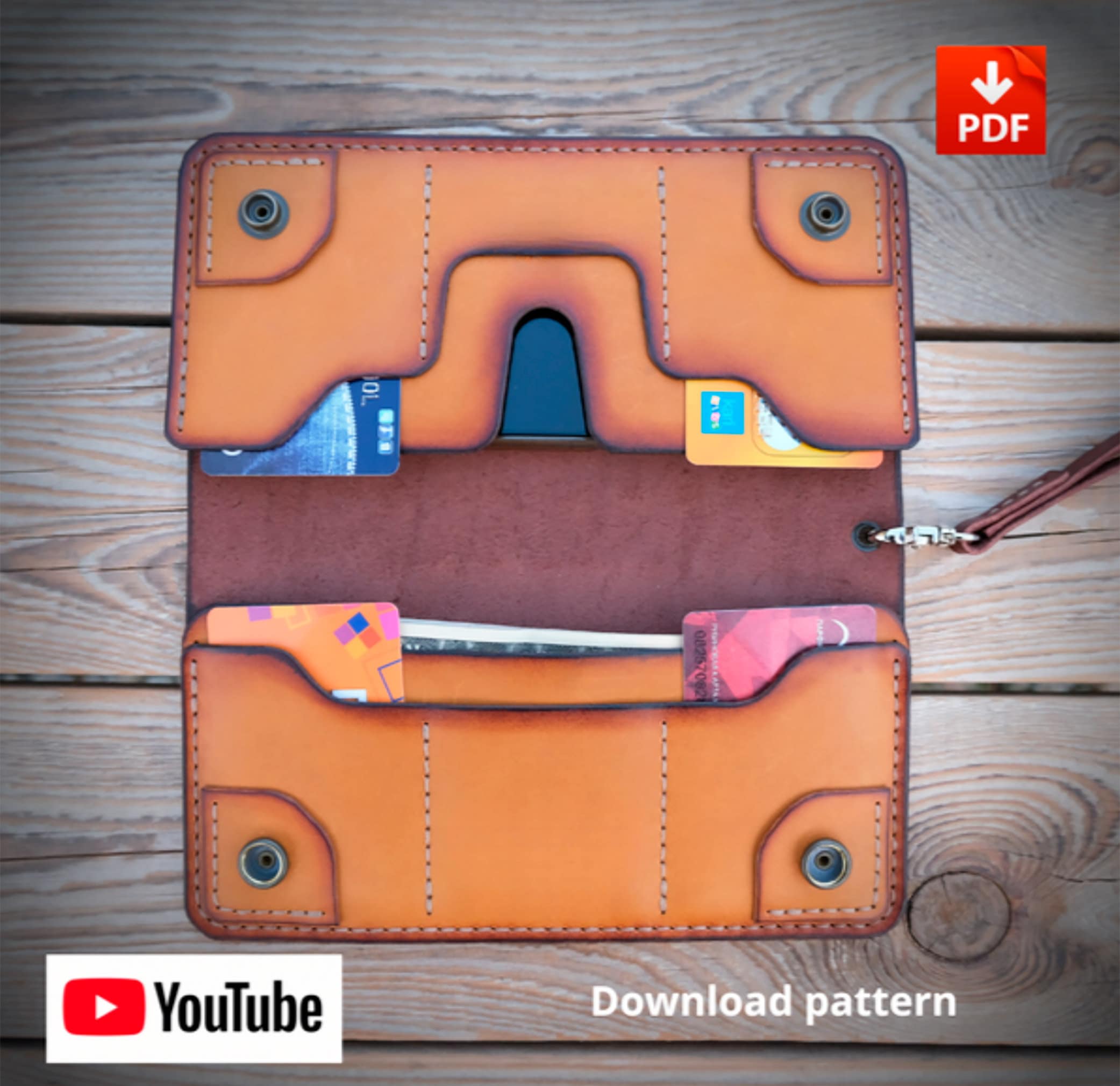 Long Wallet Pattern PDF - Etsy