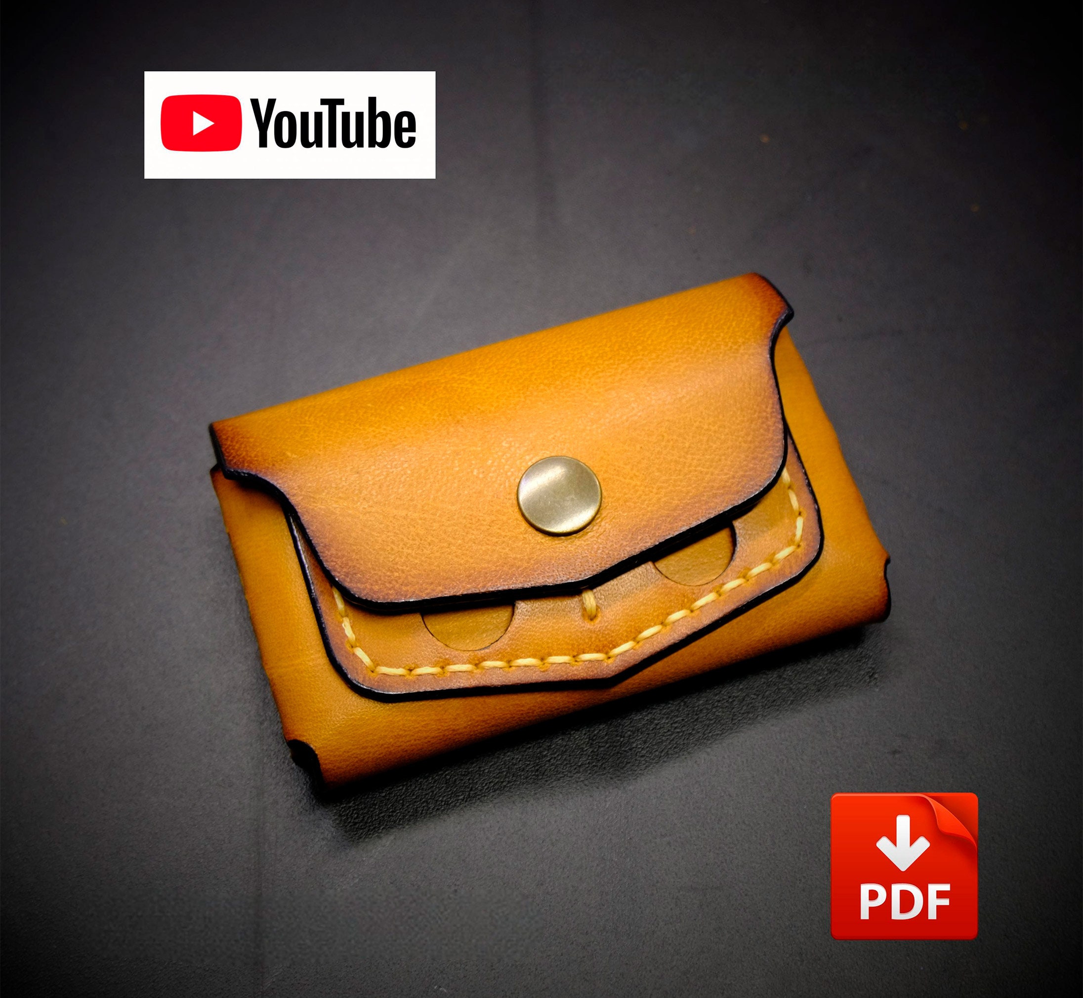 ID Card Wallet Pattern PDF, Mini Wallet Leather Pattern - Etsy