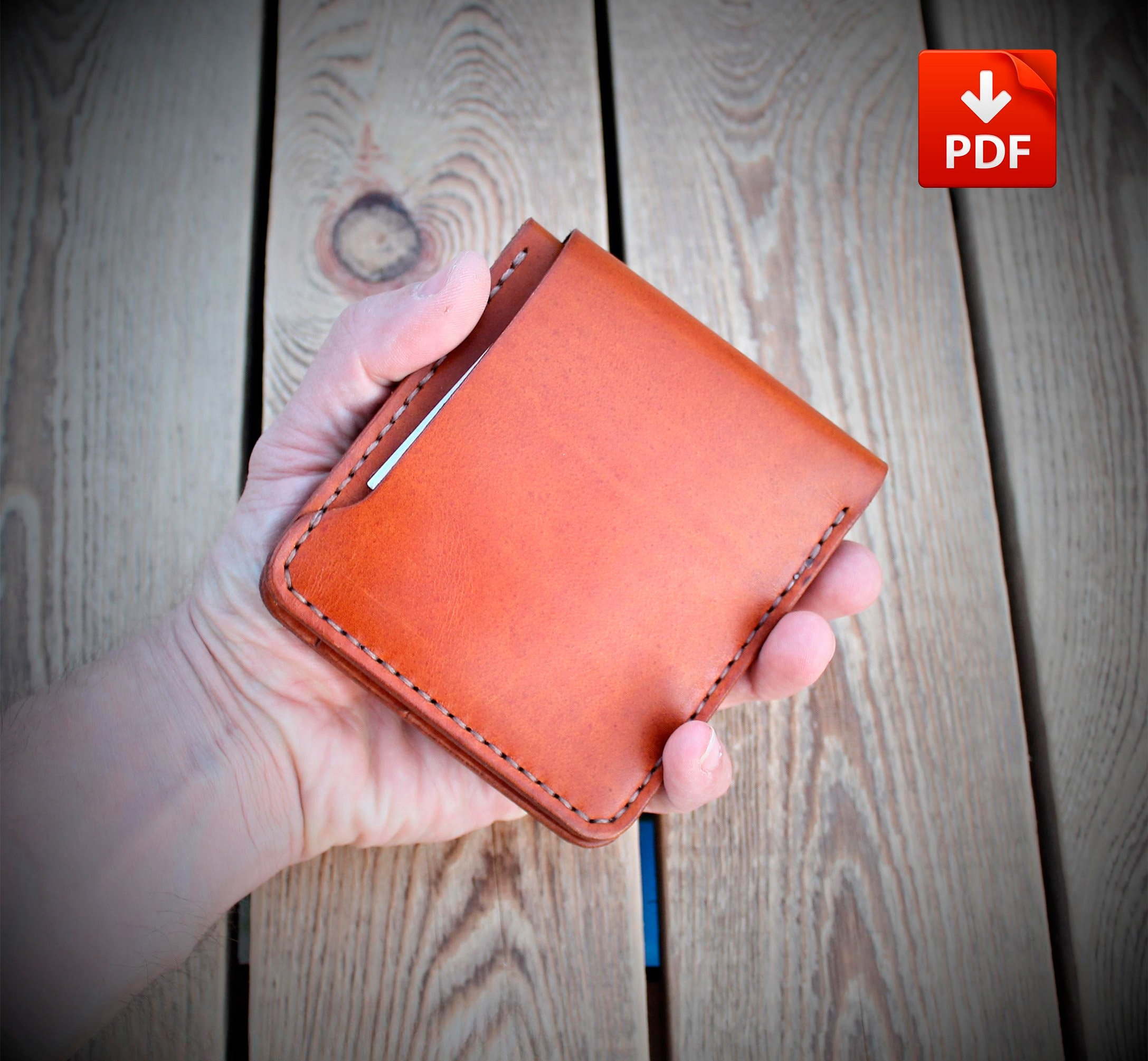 Pattern Leather Bifold Wallet, Wallet PDF - Etsy