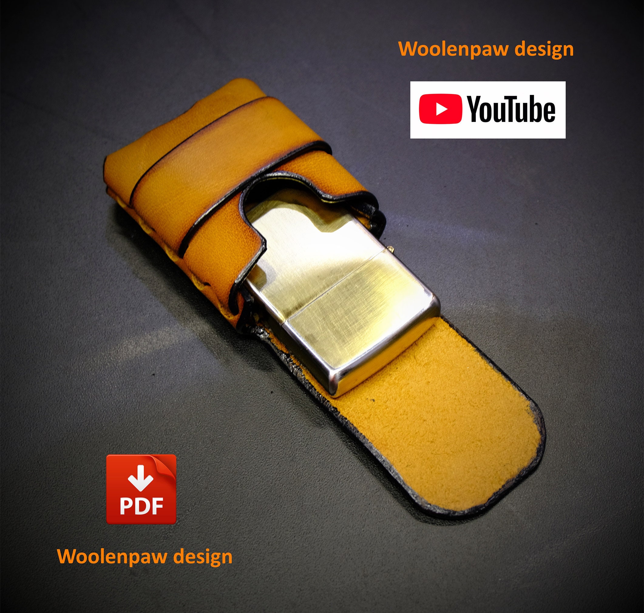 LEATHER ZIPPO Cover Pdf Pattern Download - Etsy