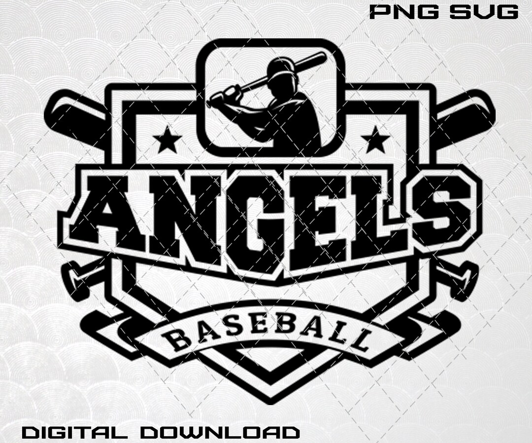 Angels Baseball Svg File - Etsy