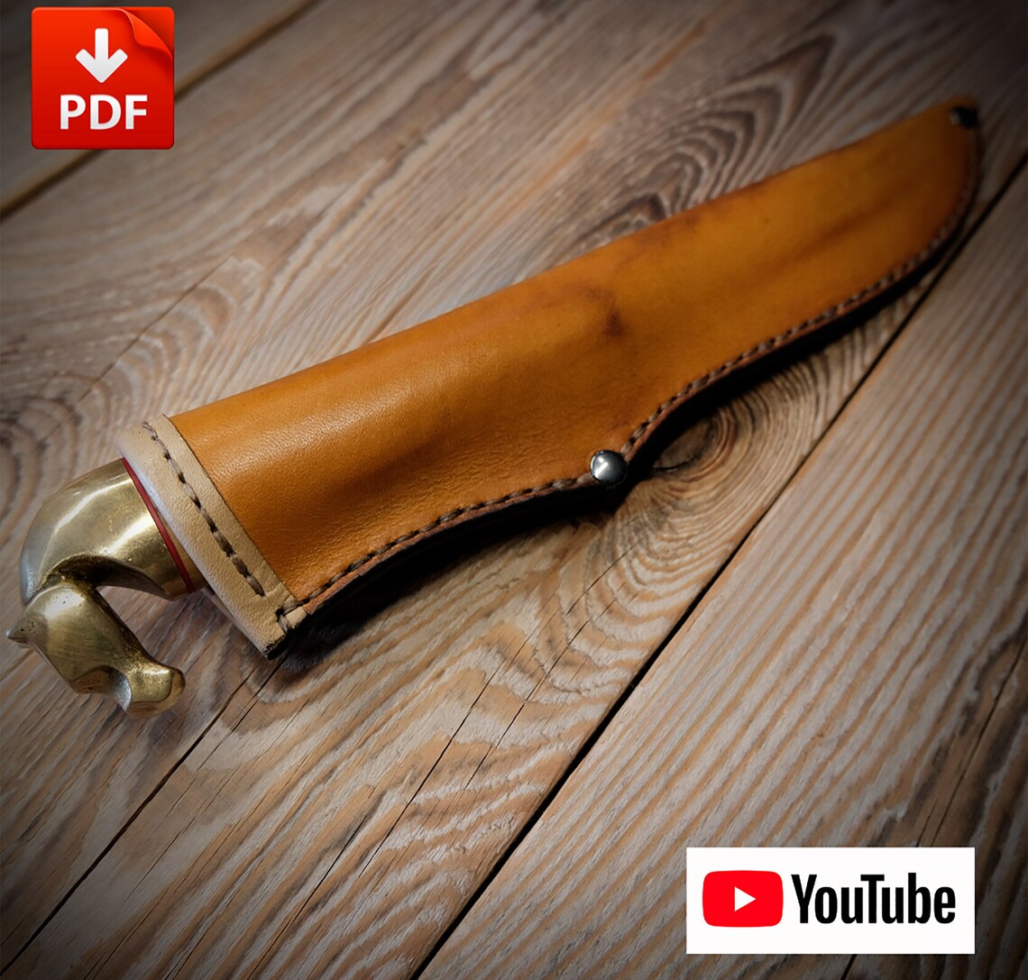 Knife Case Leather Pdf Pattern Svg Laser, Knife Sheath PDF Pattern Svg ...
