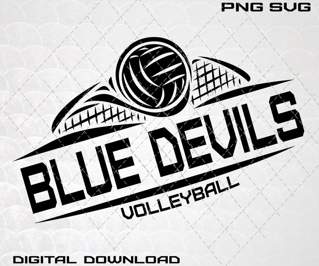 Blue Devils Volleyball Svg - Etsy