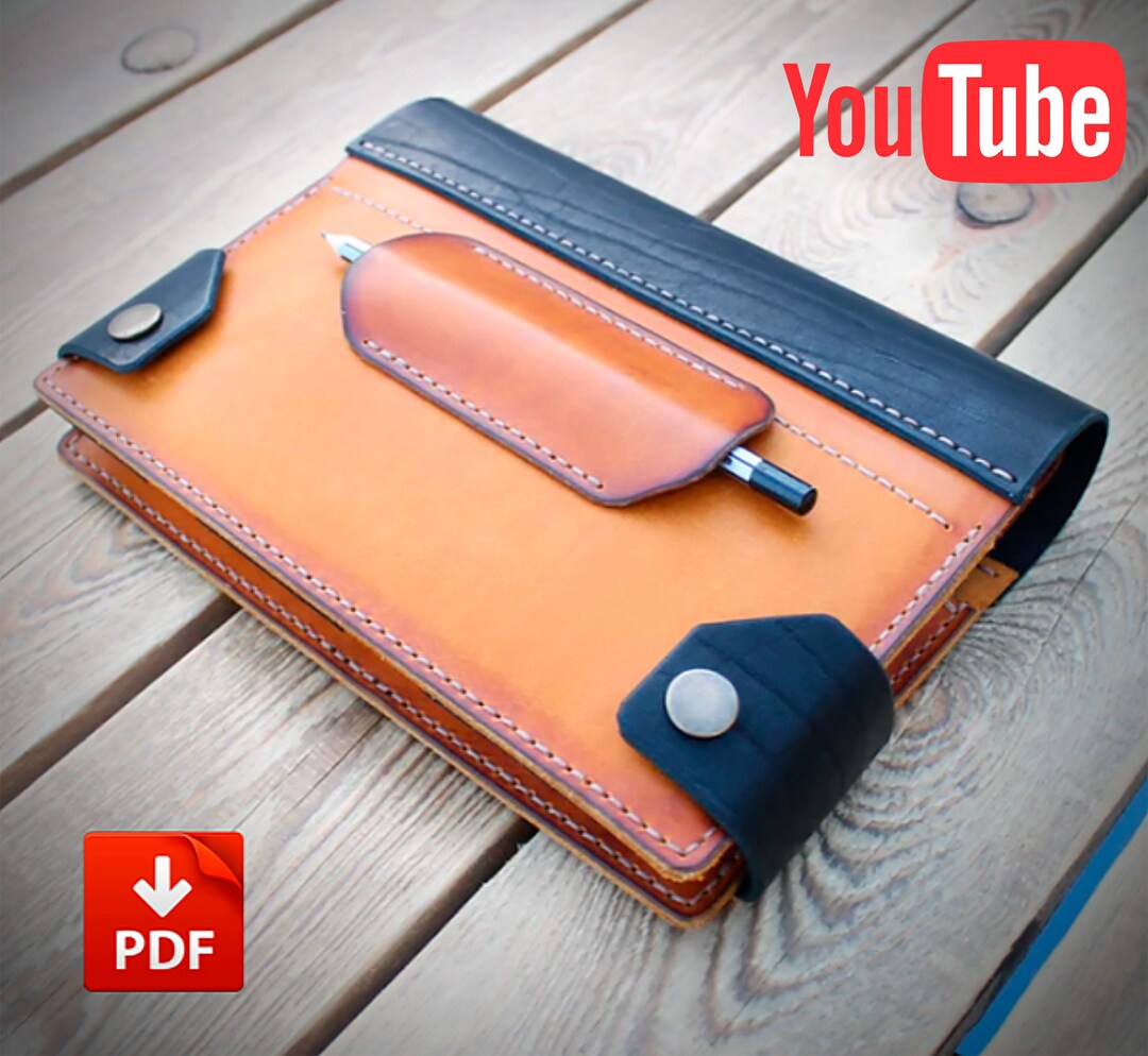 Leather Book Cover - PDF Pattern + Two Size - Etsy