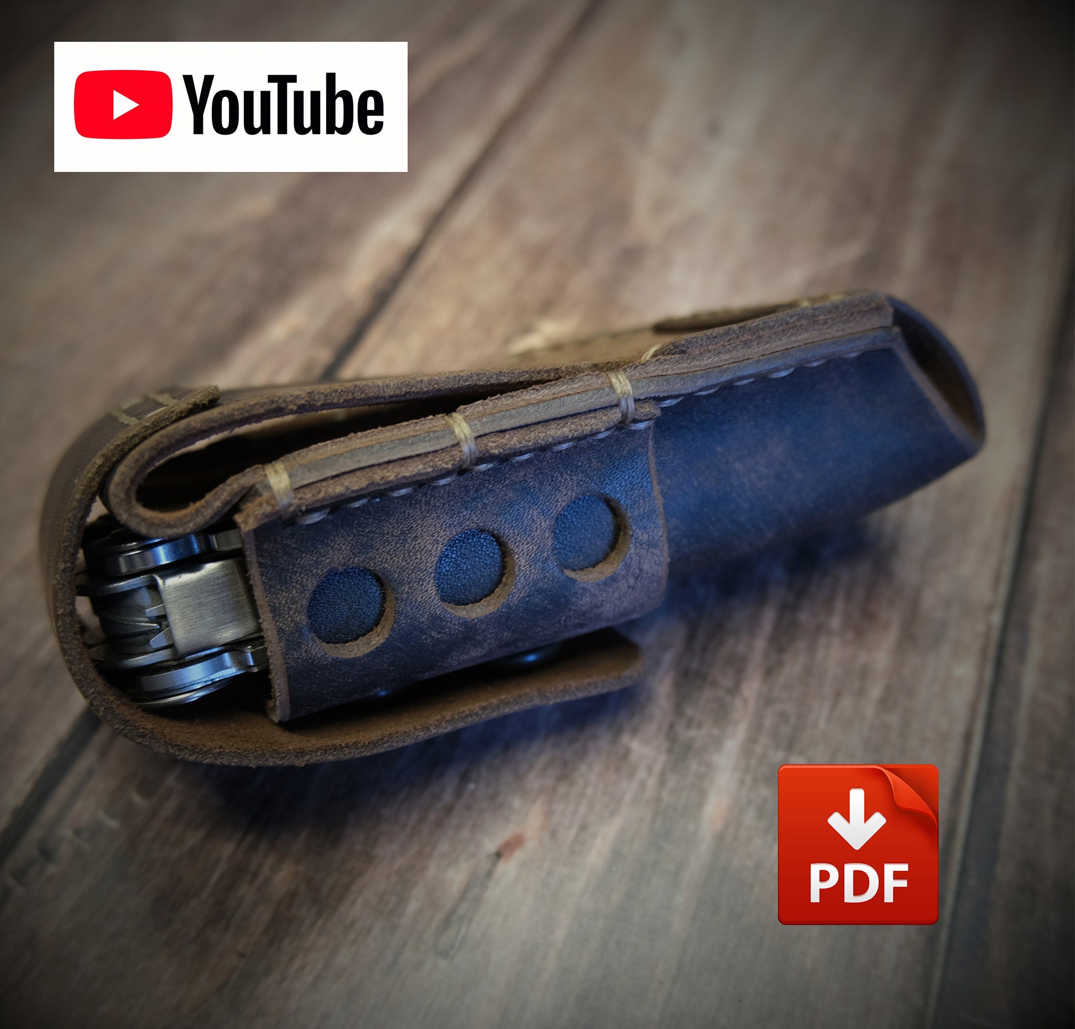 Multi/tool Leather Knife Sheath Pattern Pdf - Etsy