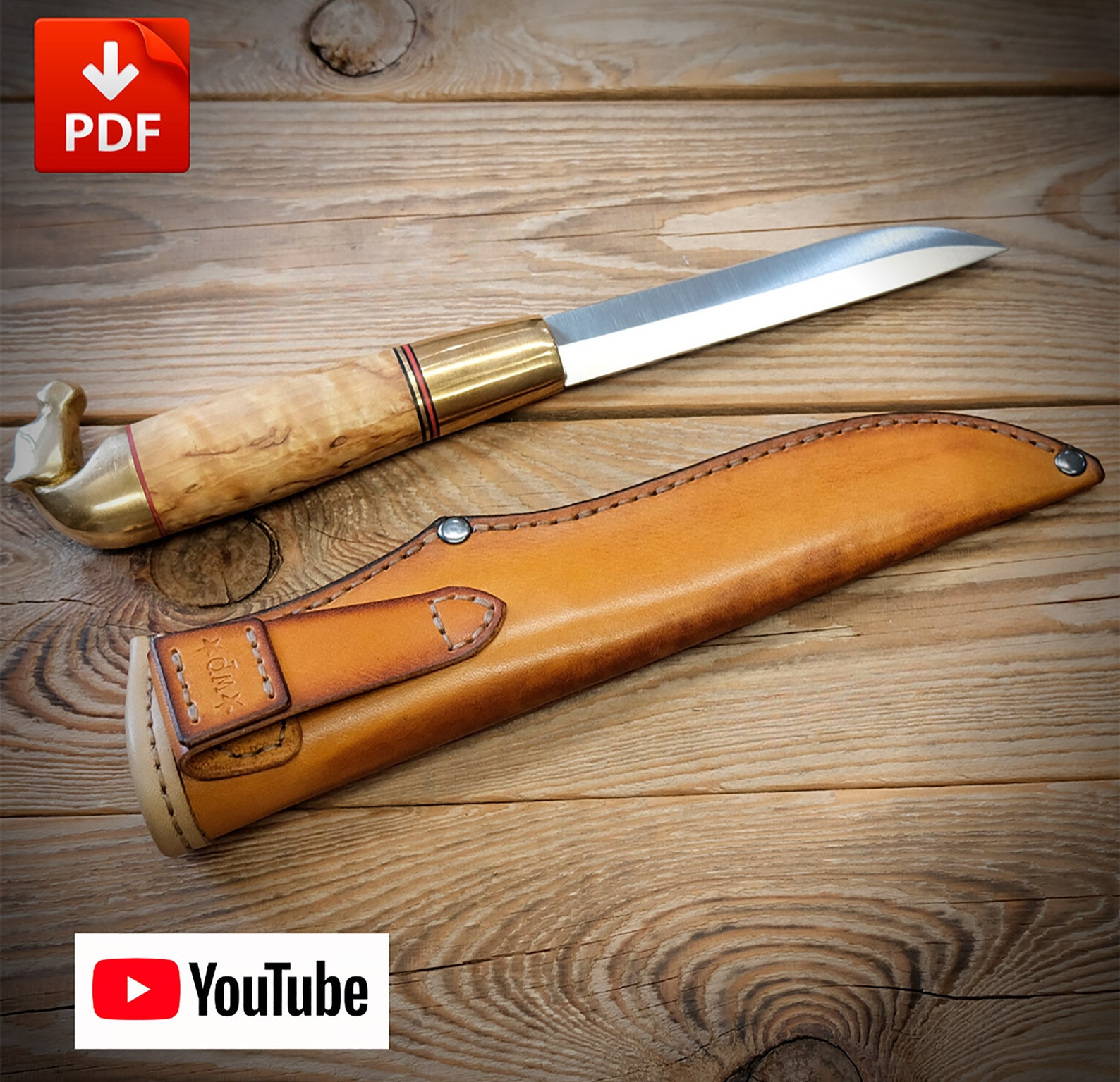 Knife Case Leather Pdf Pattern Svg Laser, Knife Sheath PDF Pattern Svg ...