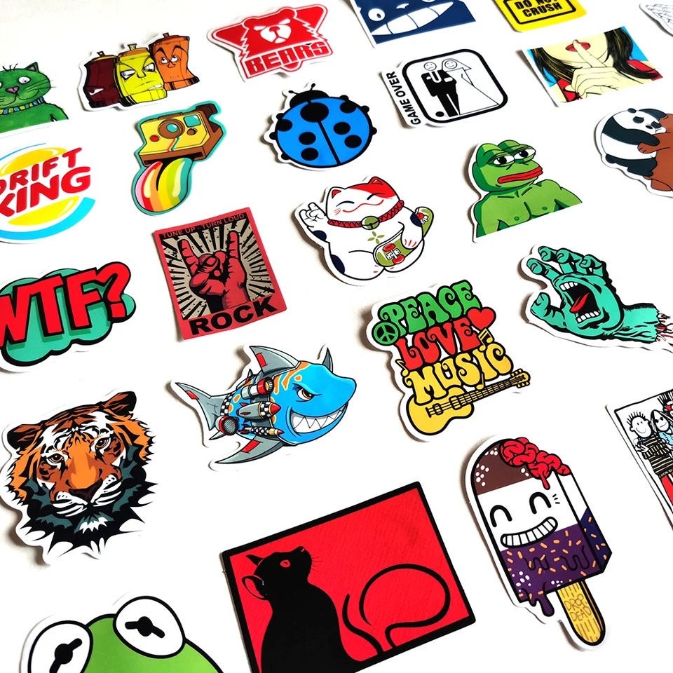 Cool Random Classic Stickers 50 Piece - Etsy