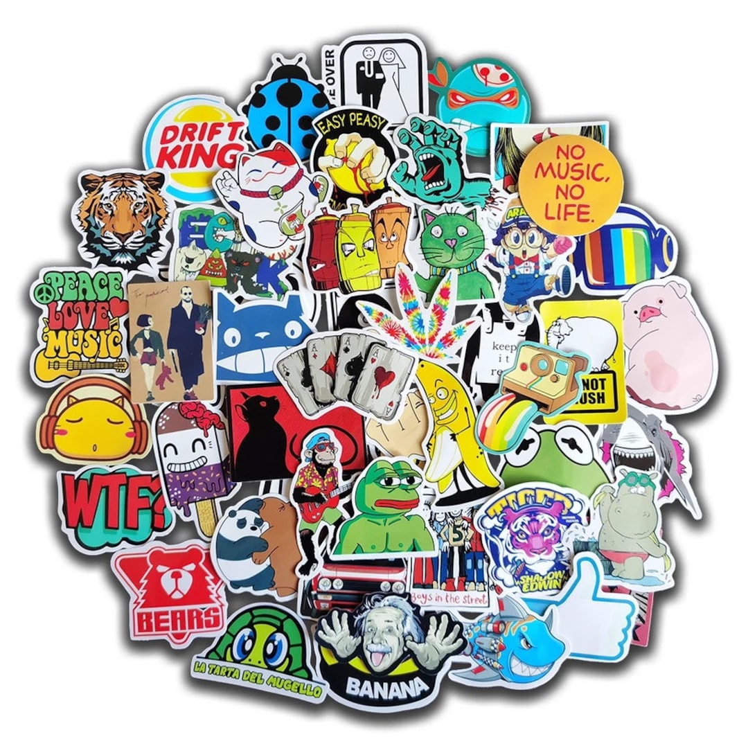 Cool Random Classic Stickers 50 Piece - Etsy