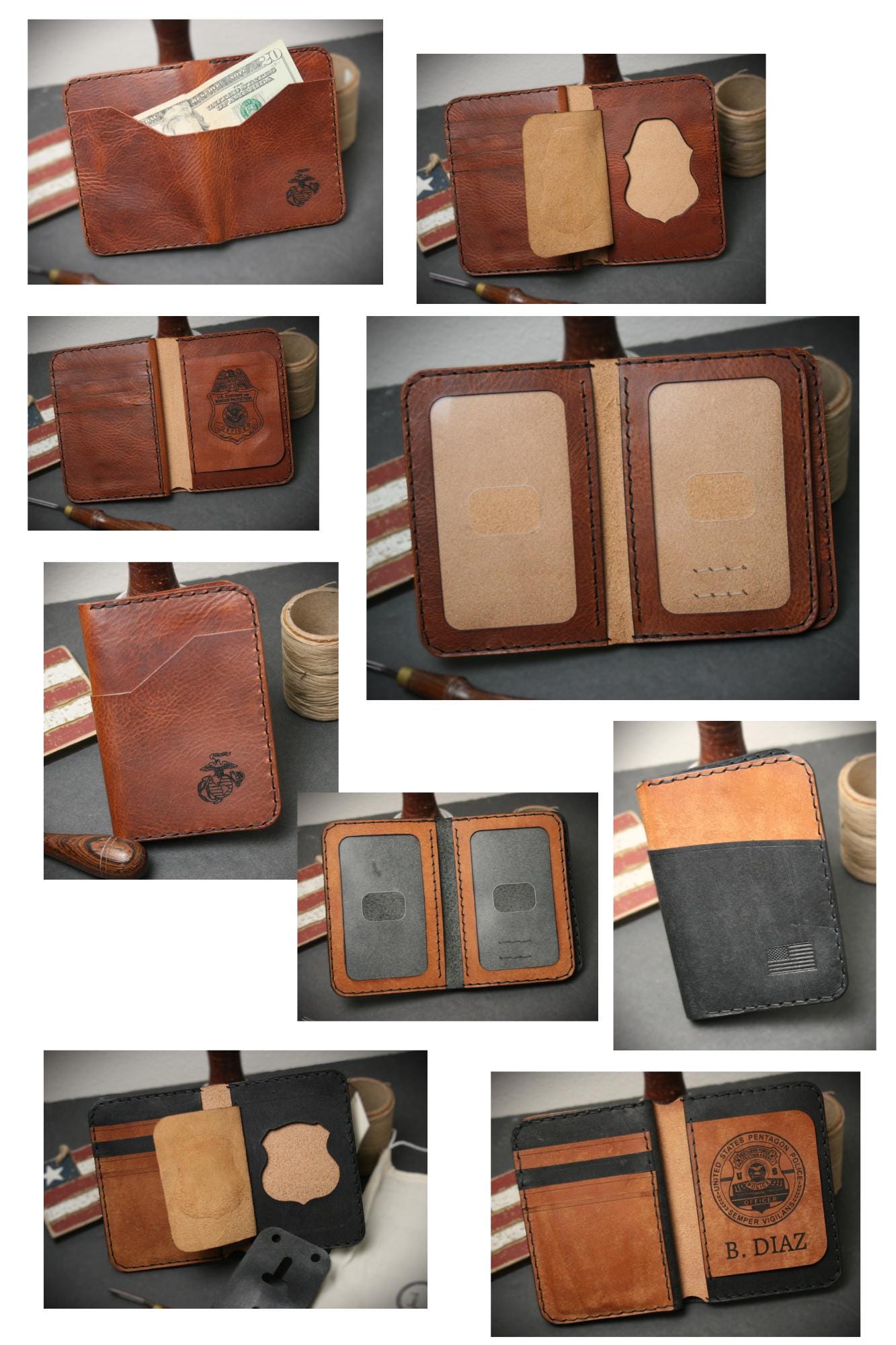 Custom Badge Wallet With Federal Credential Holders. - Etsy