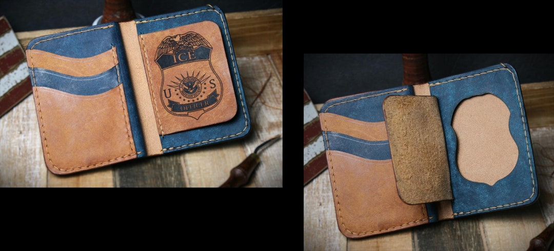 Custom Badge Wallet With Federal Credential Holders. - Etsy