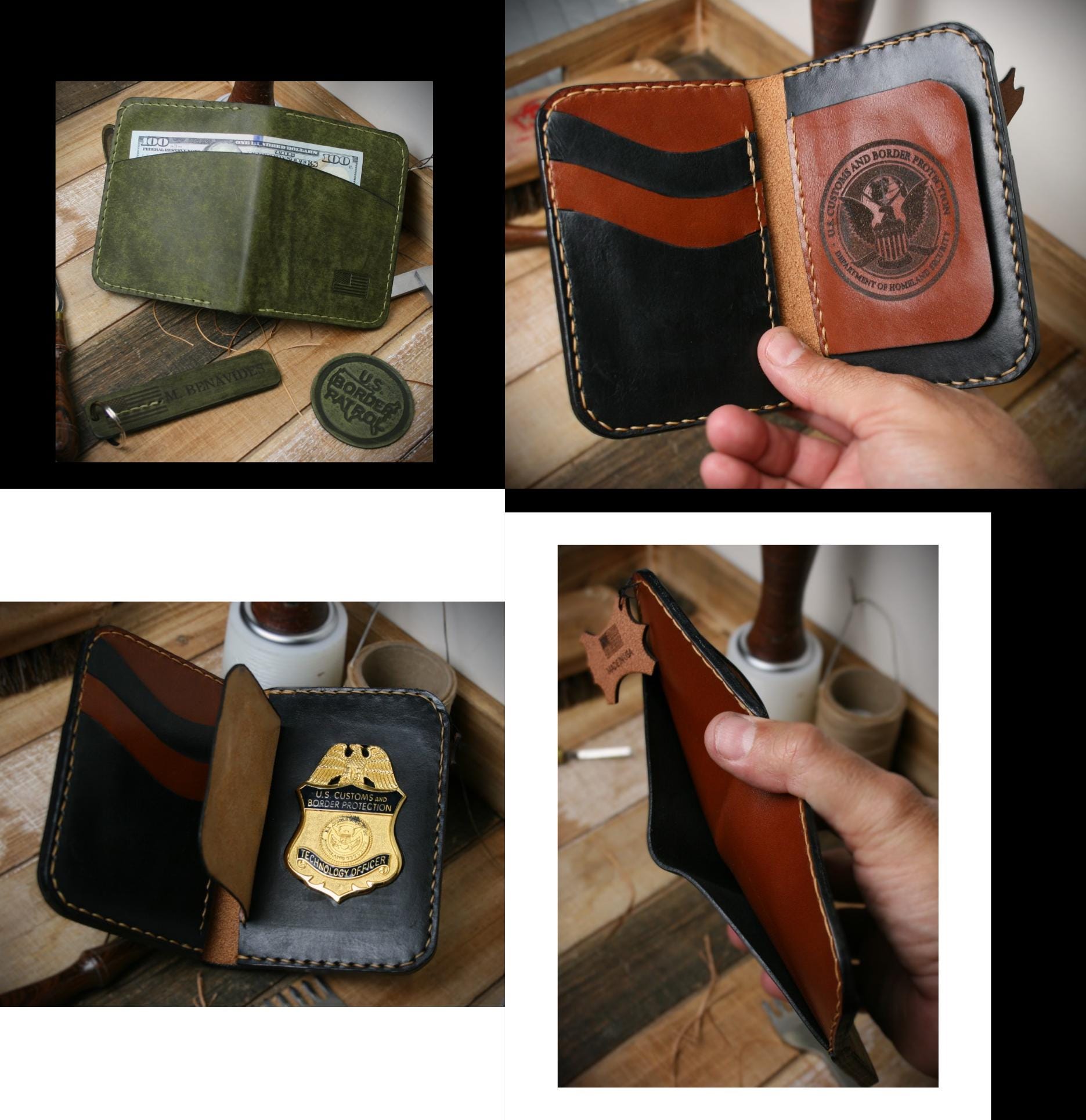 Custom Badge Wallet With Federal Credential Holders. - Etsy