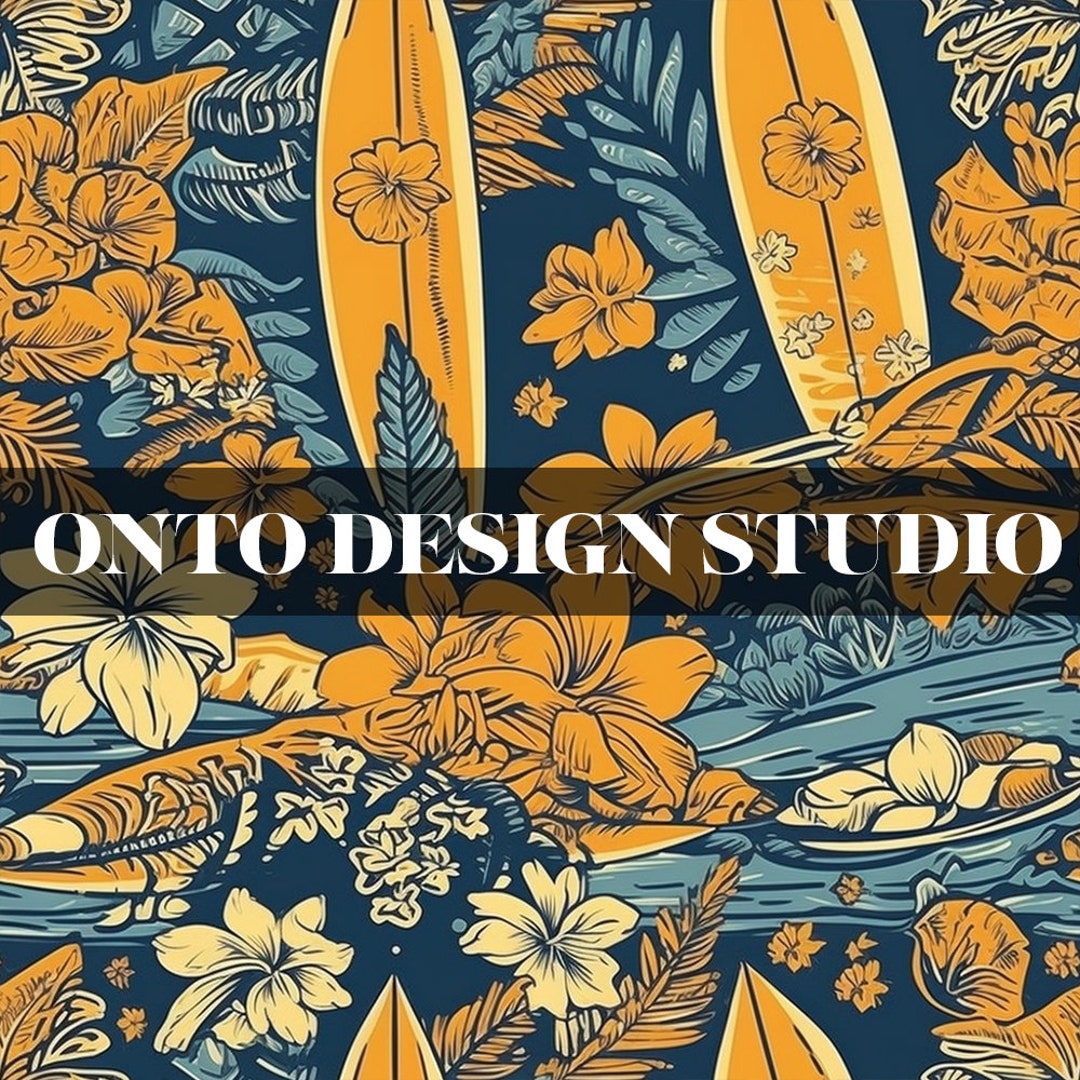 Aloha Hawaiian Surf Seamless Pattern Digital Download, Paper Textures ...